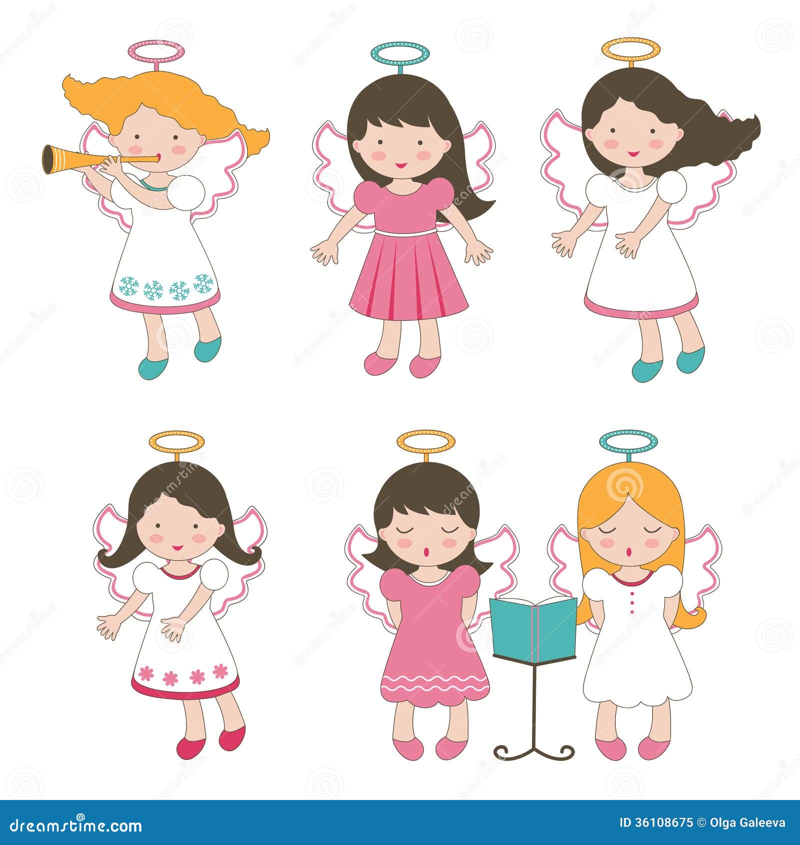 Cute little angels stock vector. Illustration of graphic - 36108675