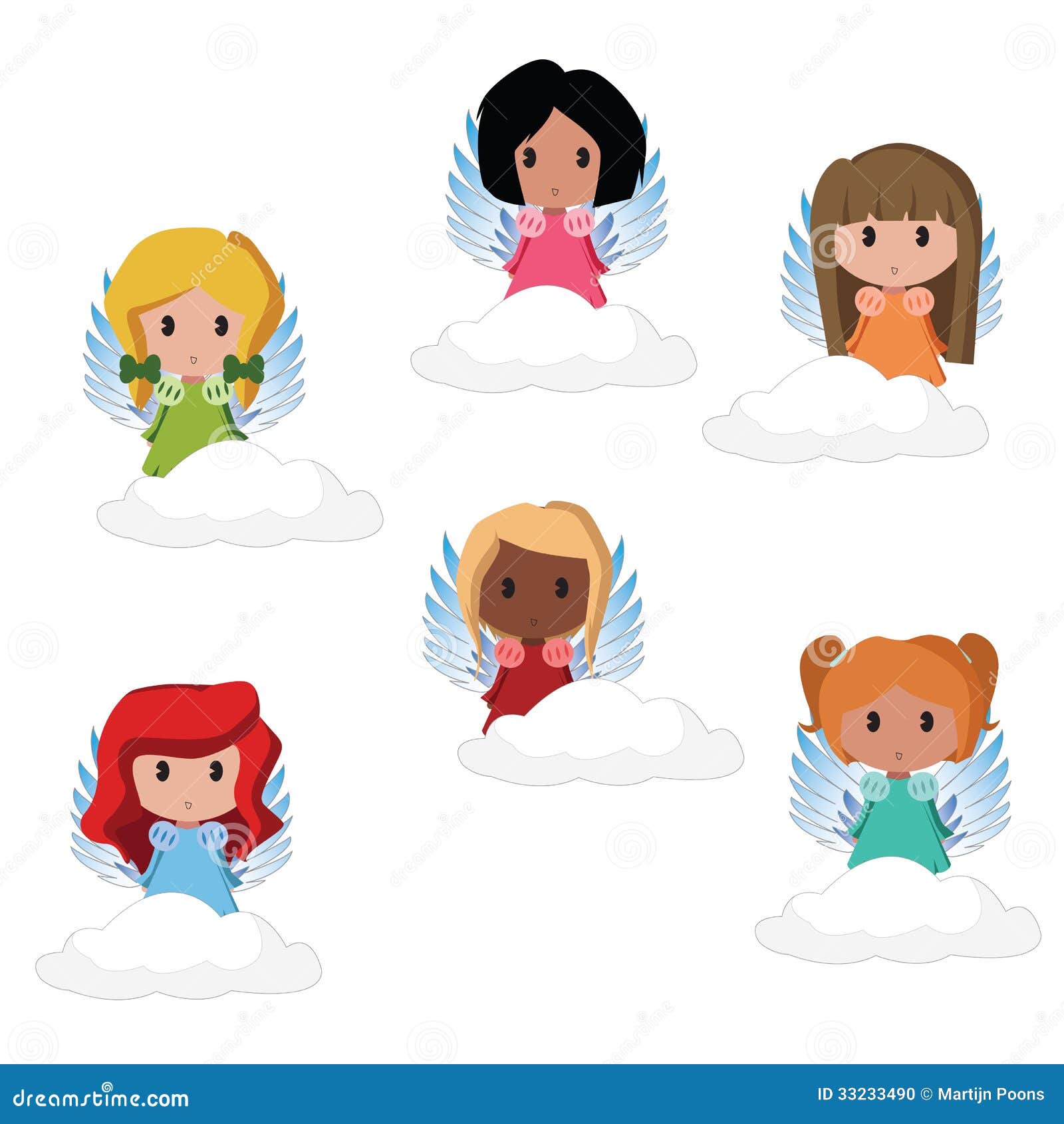 Cute little angels stock vector. Illustration of mascot - 33233490