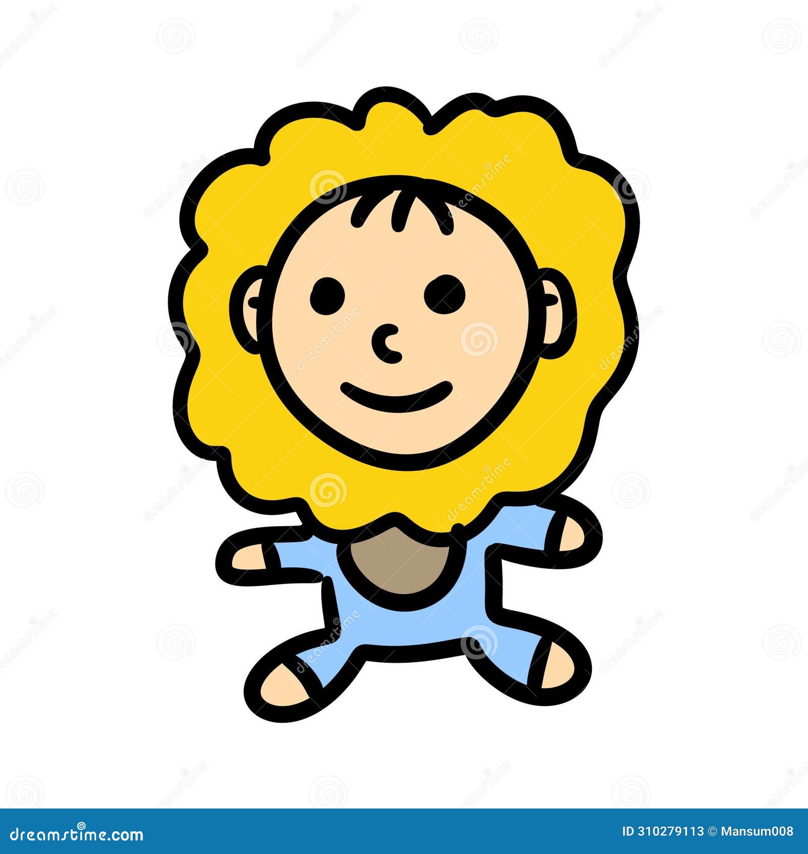 Cute Little Baby Character Illustration Design Stock Illustration ...