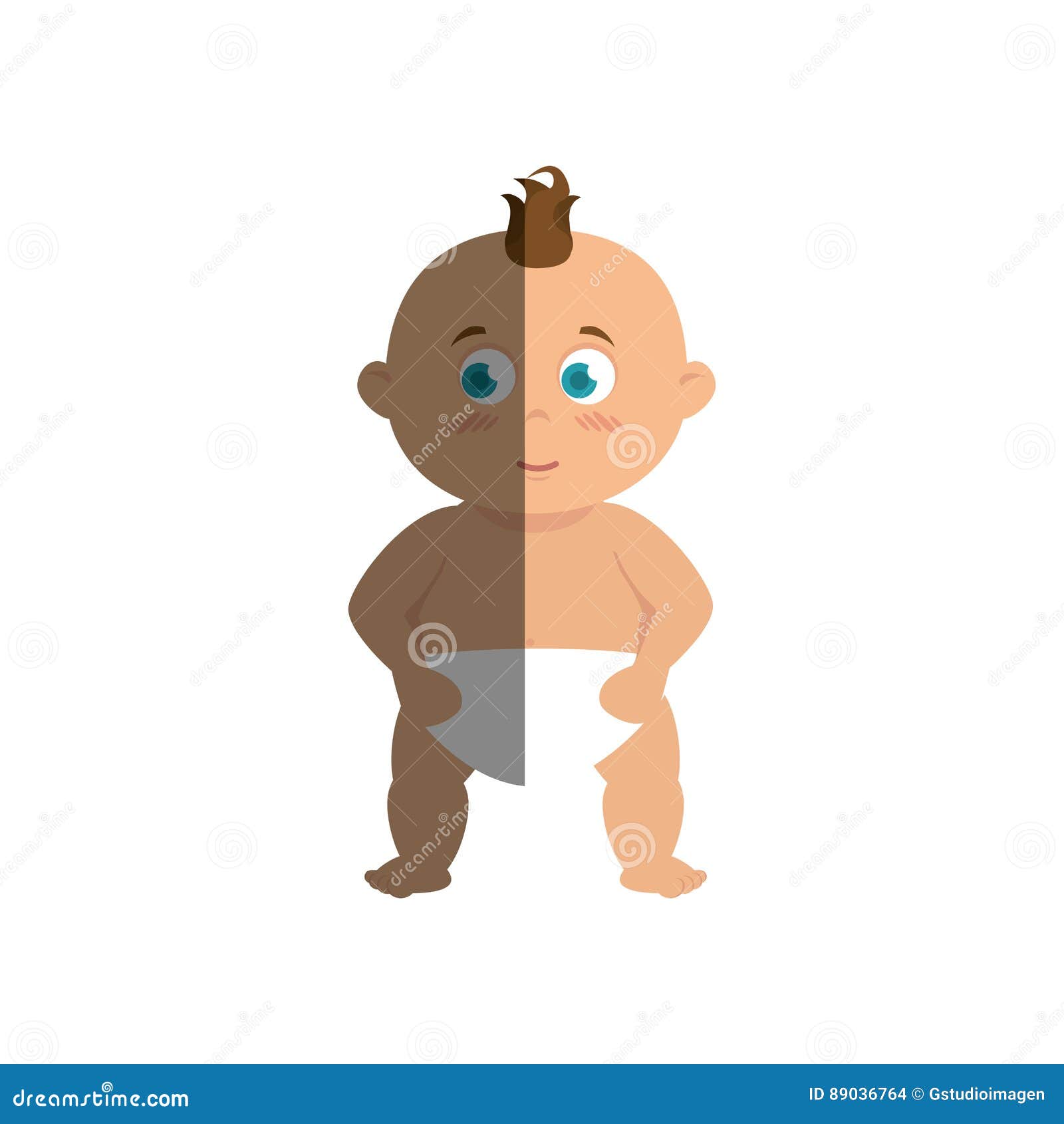 Cute little baby character stock illustration. Illustration of cheerful ...