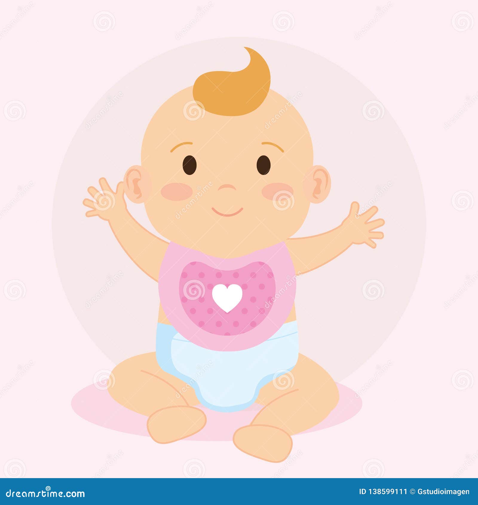 Cute little baby character stock vector. Illustration of lovely - 138599111