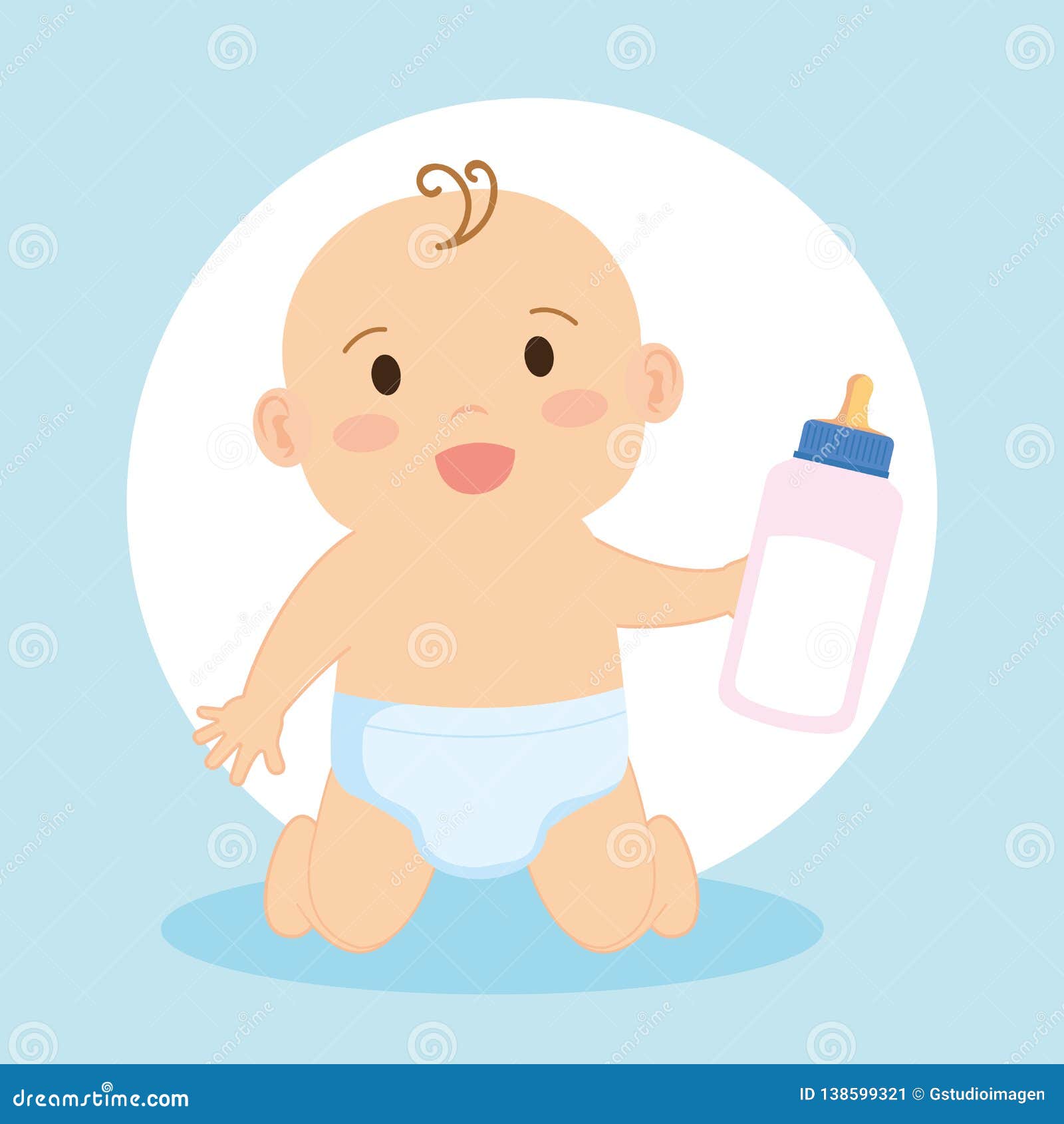 Cute little baby character stock vector. Illustration of sweet - 138599321