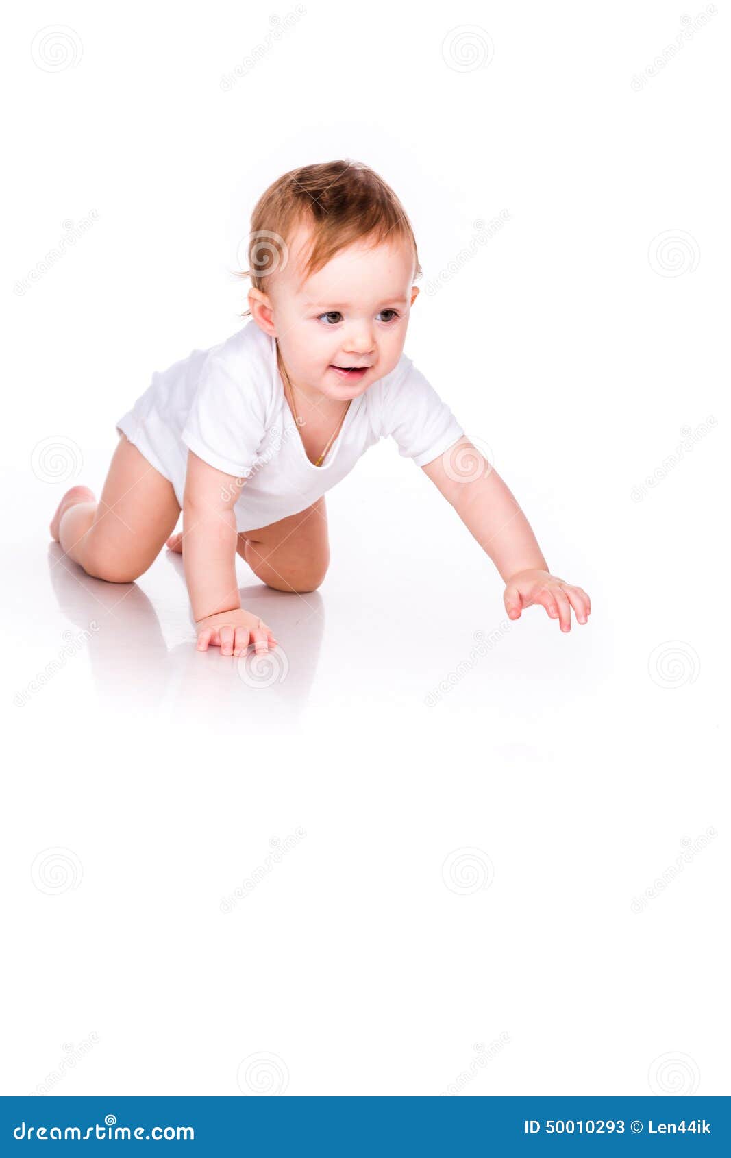 Cute little baby crawling stock image. Image of cute - 50010293