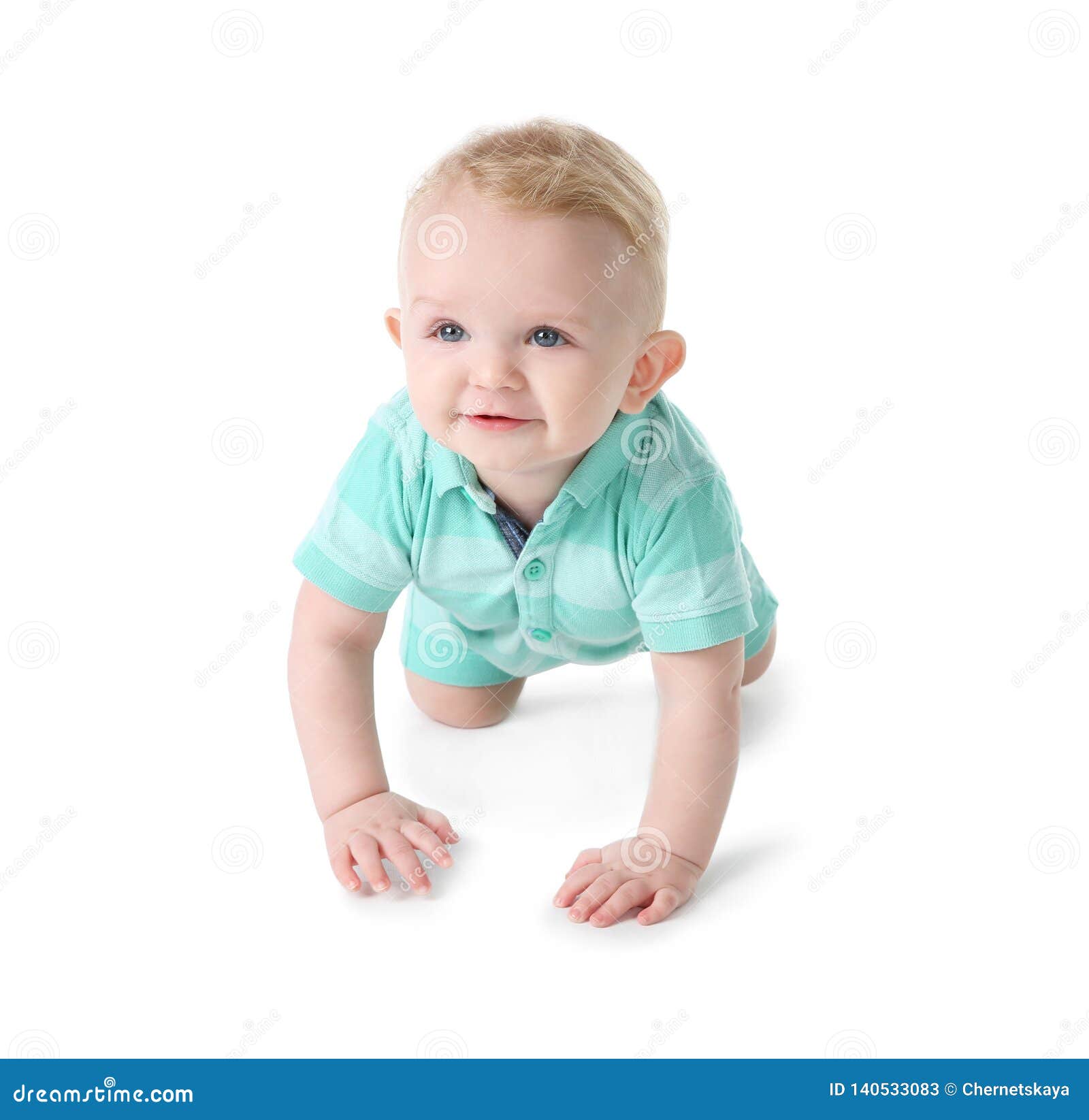 Cute little baby crawling stock image. Image of background - 140533083