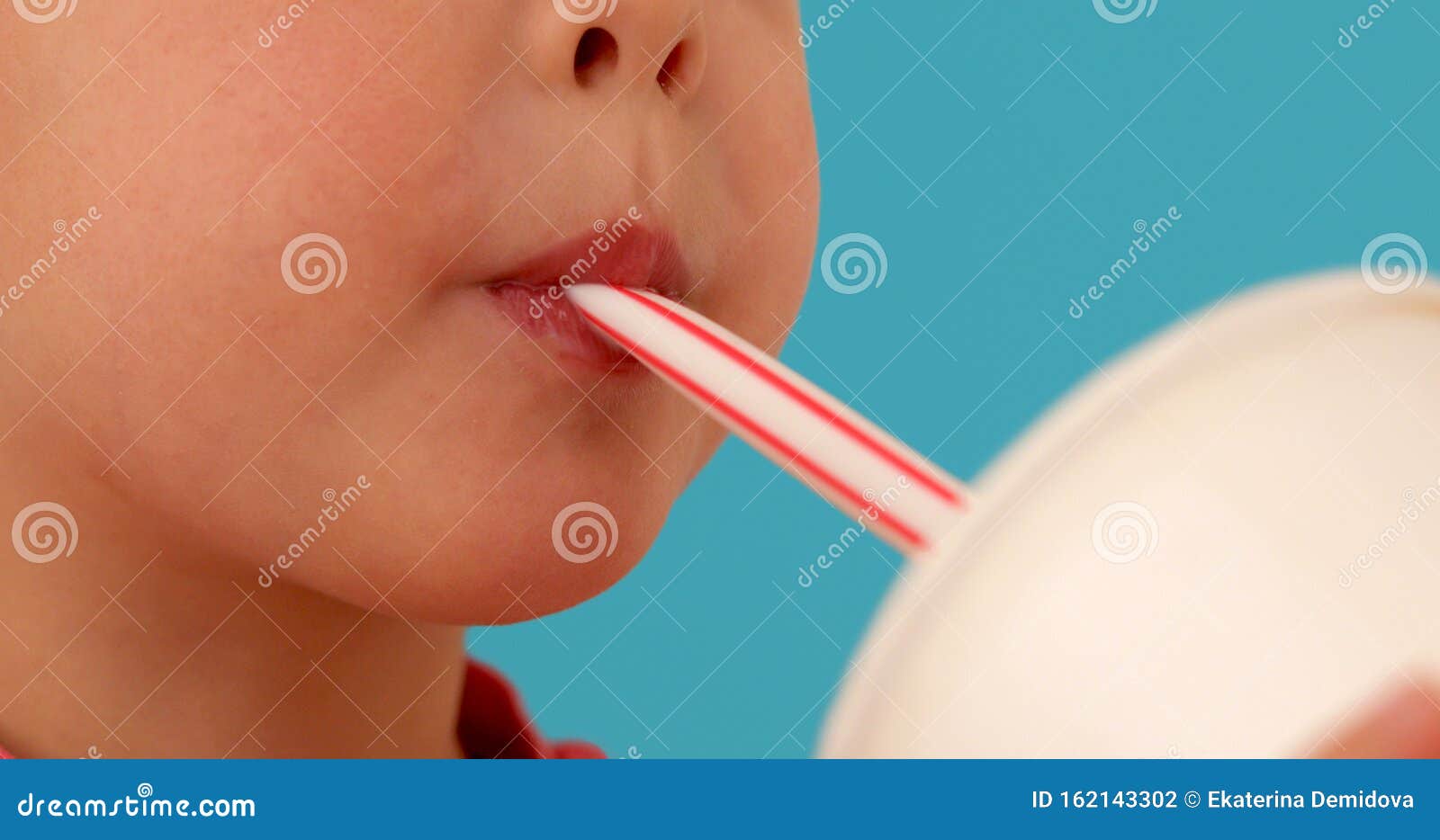 Baby drinking milkshake stock photo. Image of cute, little - 162143302