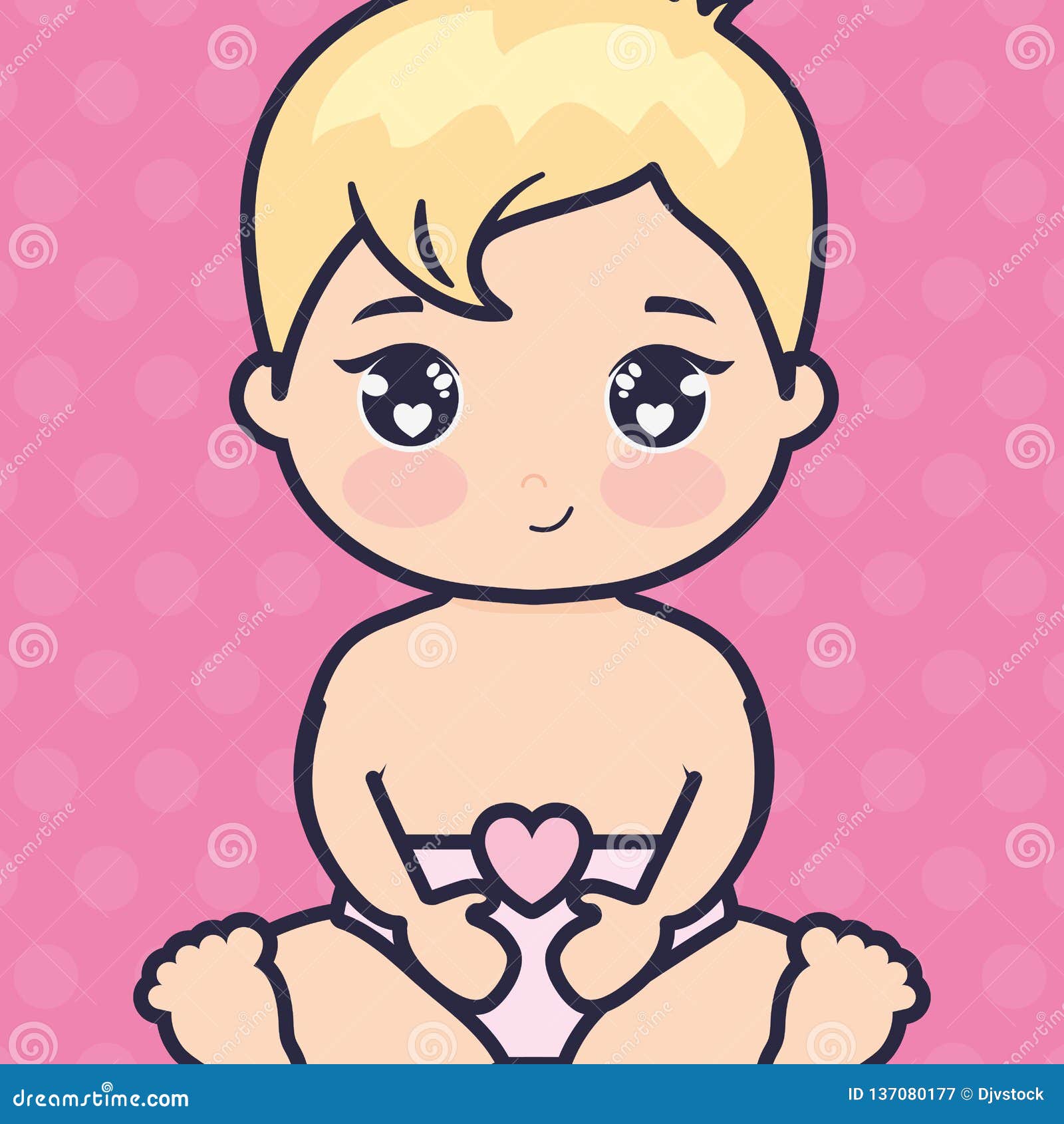 Cute and little baby love stock vector. Illustration of smile - 137080177