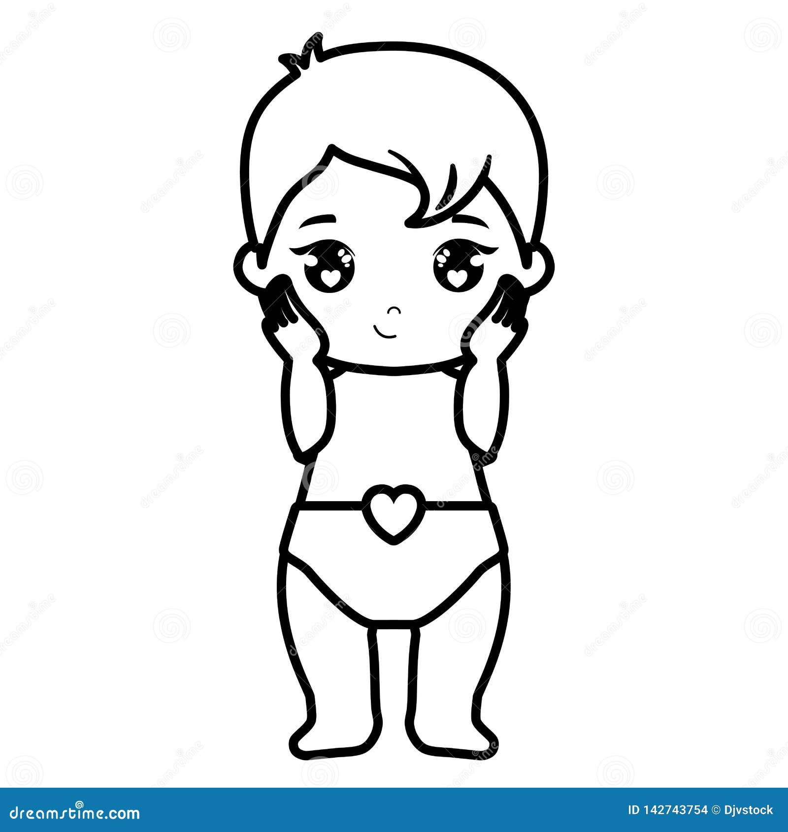 Cute and little baby love stock vector. Illustration of child - 142743754