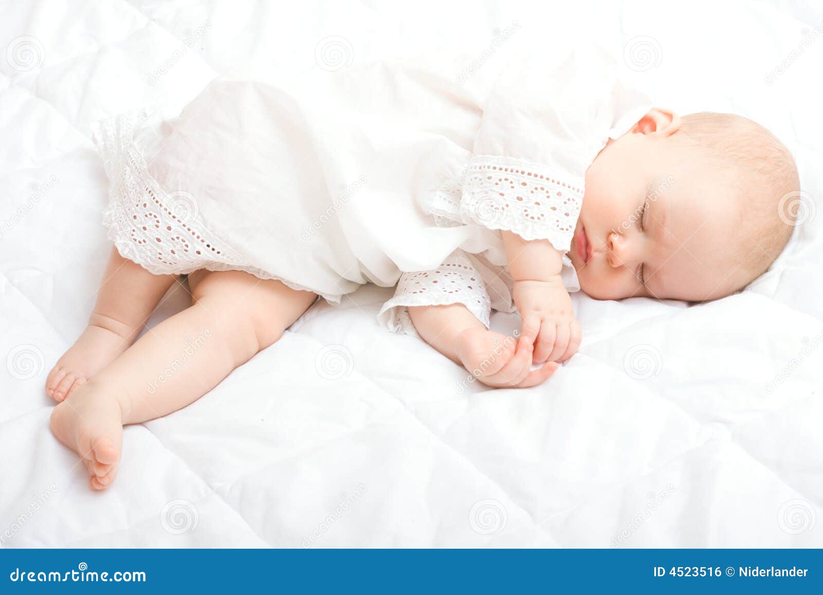 Cute little baby sleeping stock photo. Image of cradle - 4523516