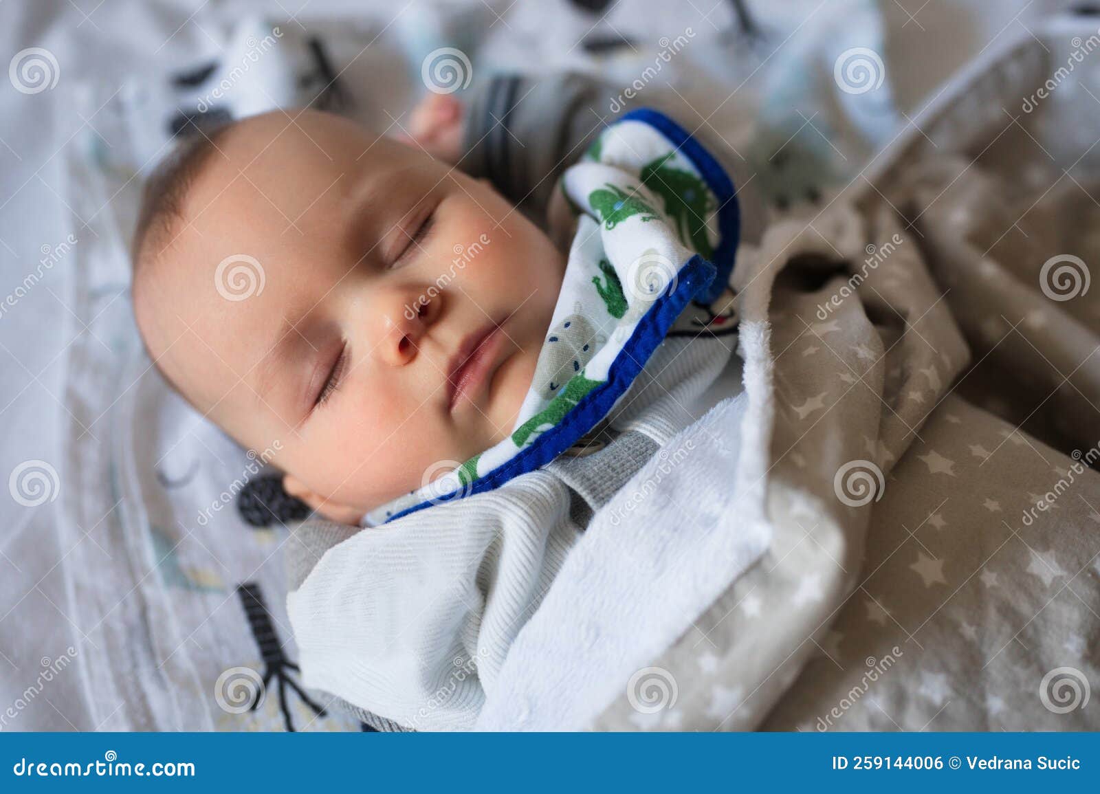 Cute little baby sleeping stock photo. Image of beautiful - 259144006
