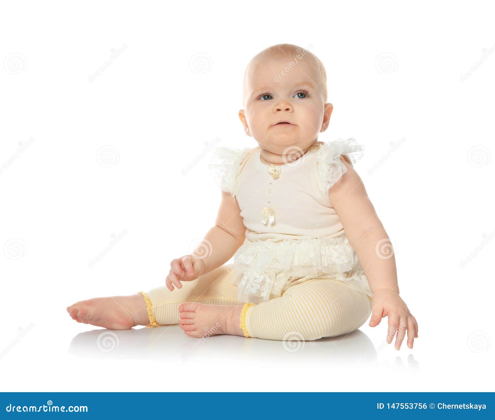Cute Little Baby on White Background Stock Photo - Image of happy ...
