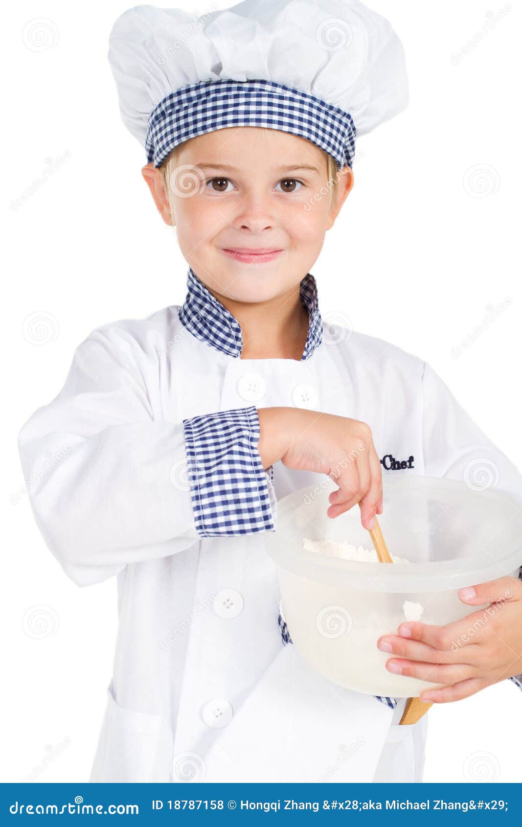 Cute little baker stock photo. Image of female, flour - 18787158