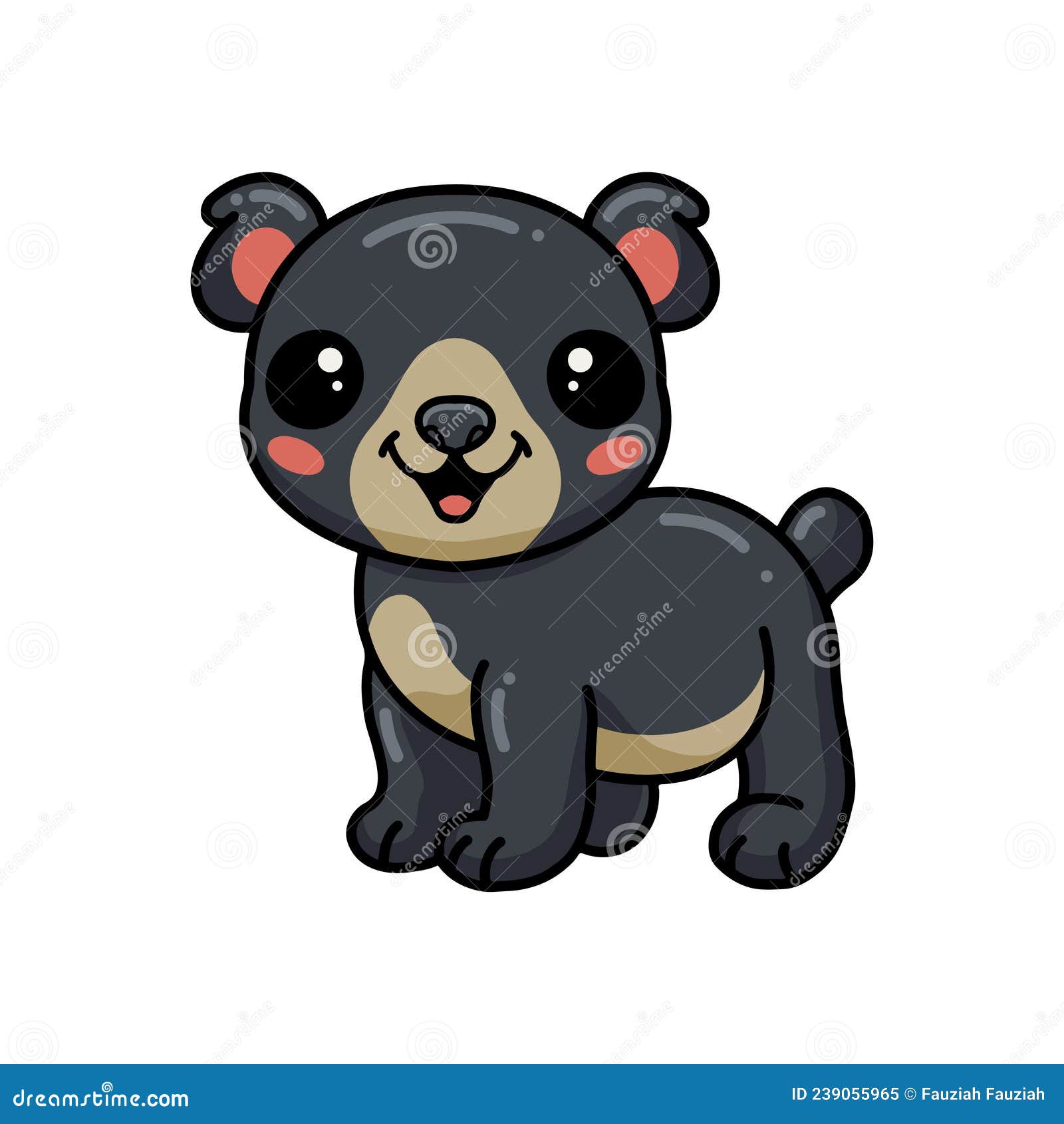 Cute Little Bear Cartoon Posing Stock Vector - Illustration of ...