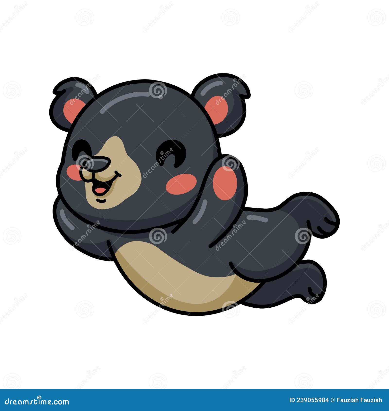 Cute Little Bear Cartoon Posing Stock Vector - Illustration of little ...