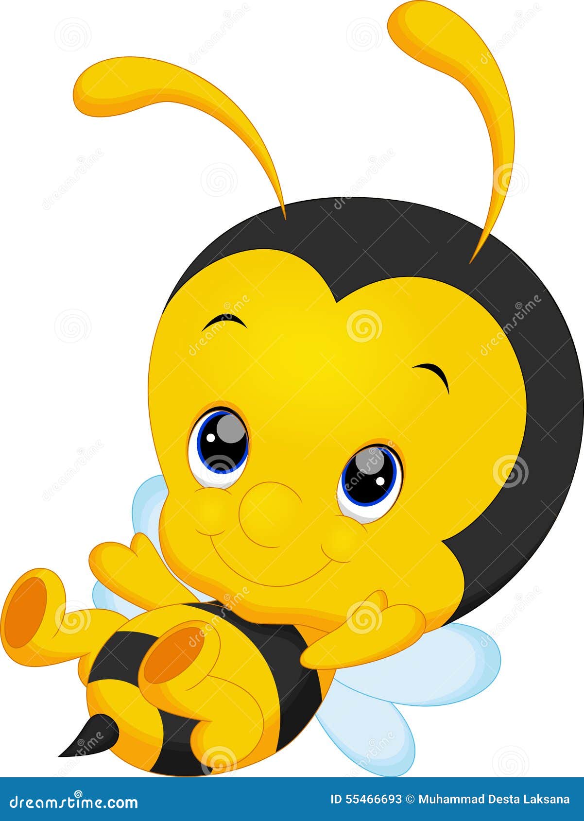 Cute little bee cartoon stock illustration. Illustration of bumble ...