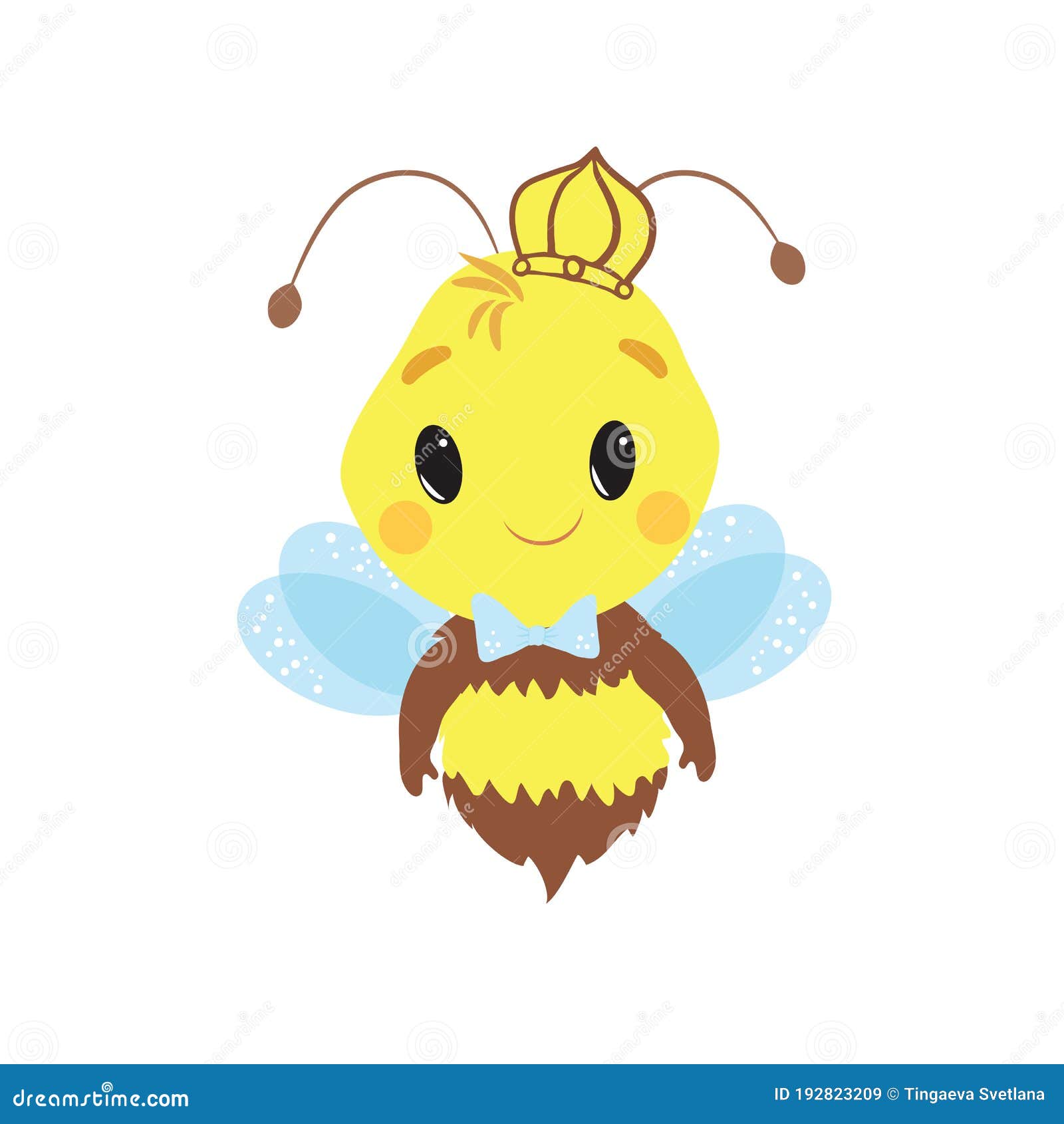 Cute Little Bee Vector Illustration Stock Vector - Illustration of ...