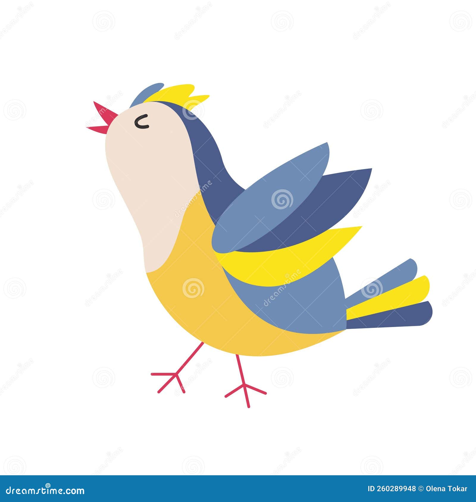 Cute Little Bird. Exotic Bird Stock Vector - Illustration of flat ...