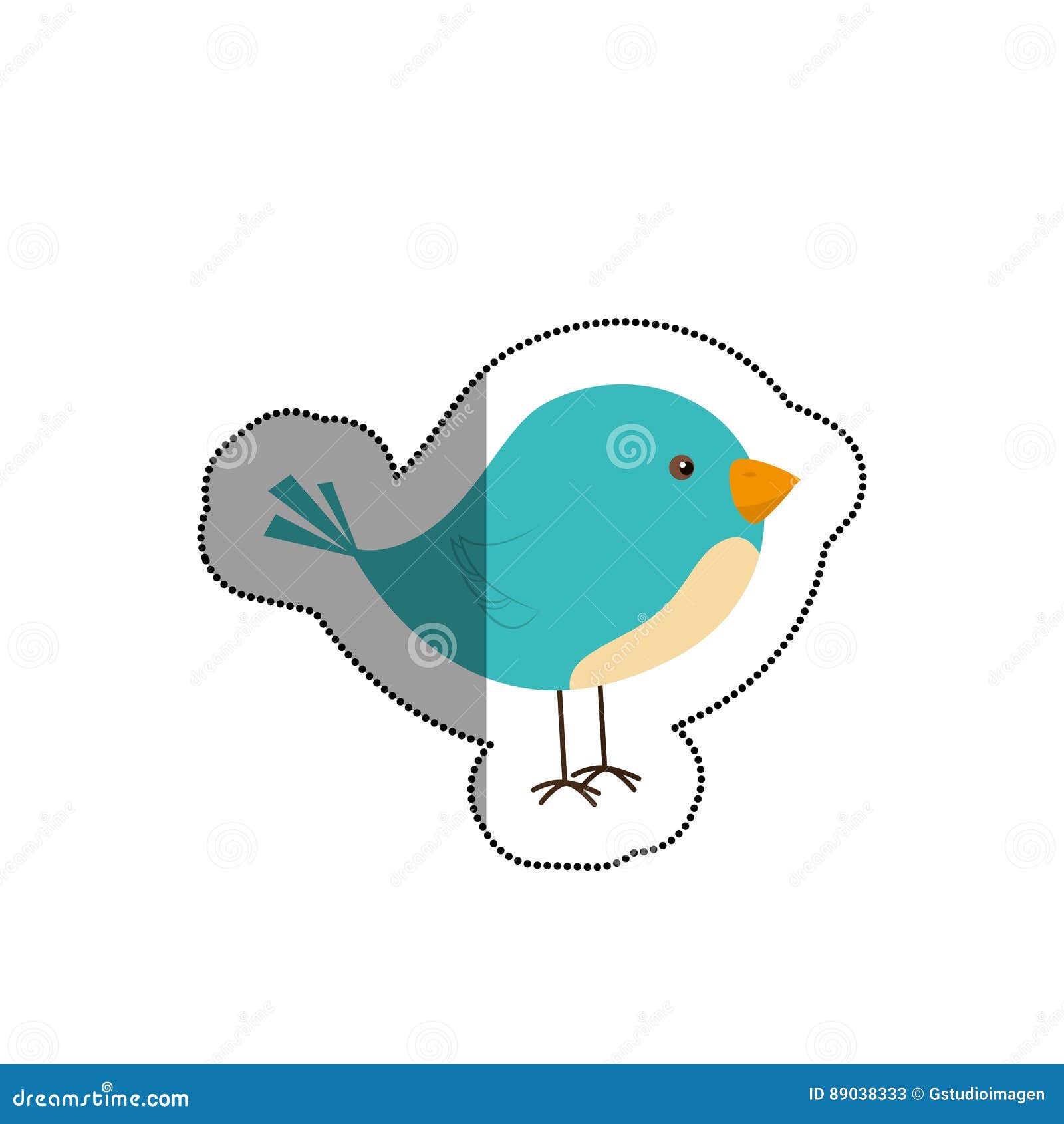 Cute little bird icon stock illustration. Illustration of modern - 89038333