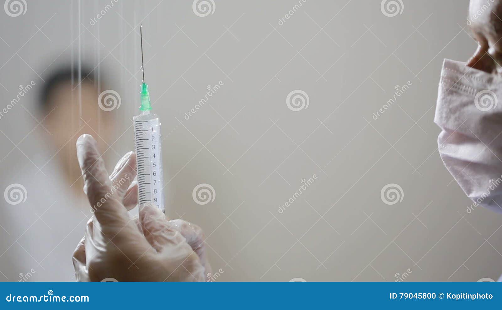 Cute Little Boy Afraid of Injection. Nurse Prepares a Syringe Stock ...