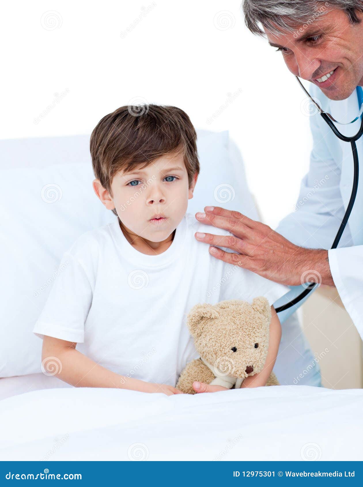 Cute Little Boy Attending a Medical Check-up Stock Image - Image of ...