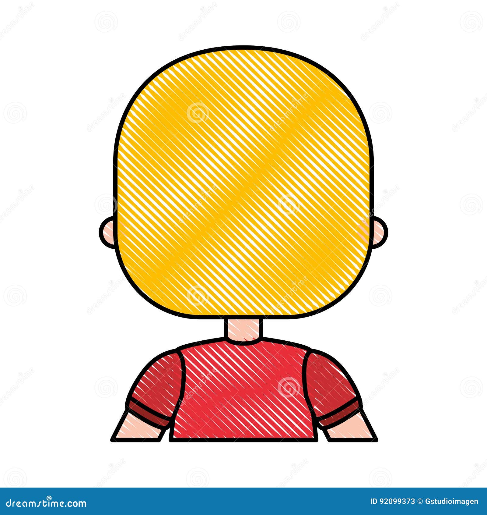 Cute Little Boy with Back Character Stock Vector - Illustration of ...