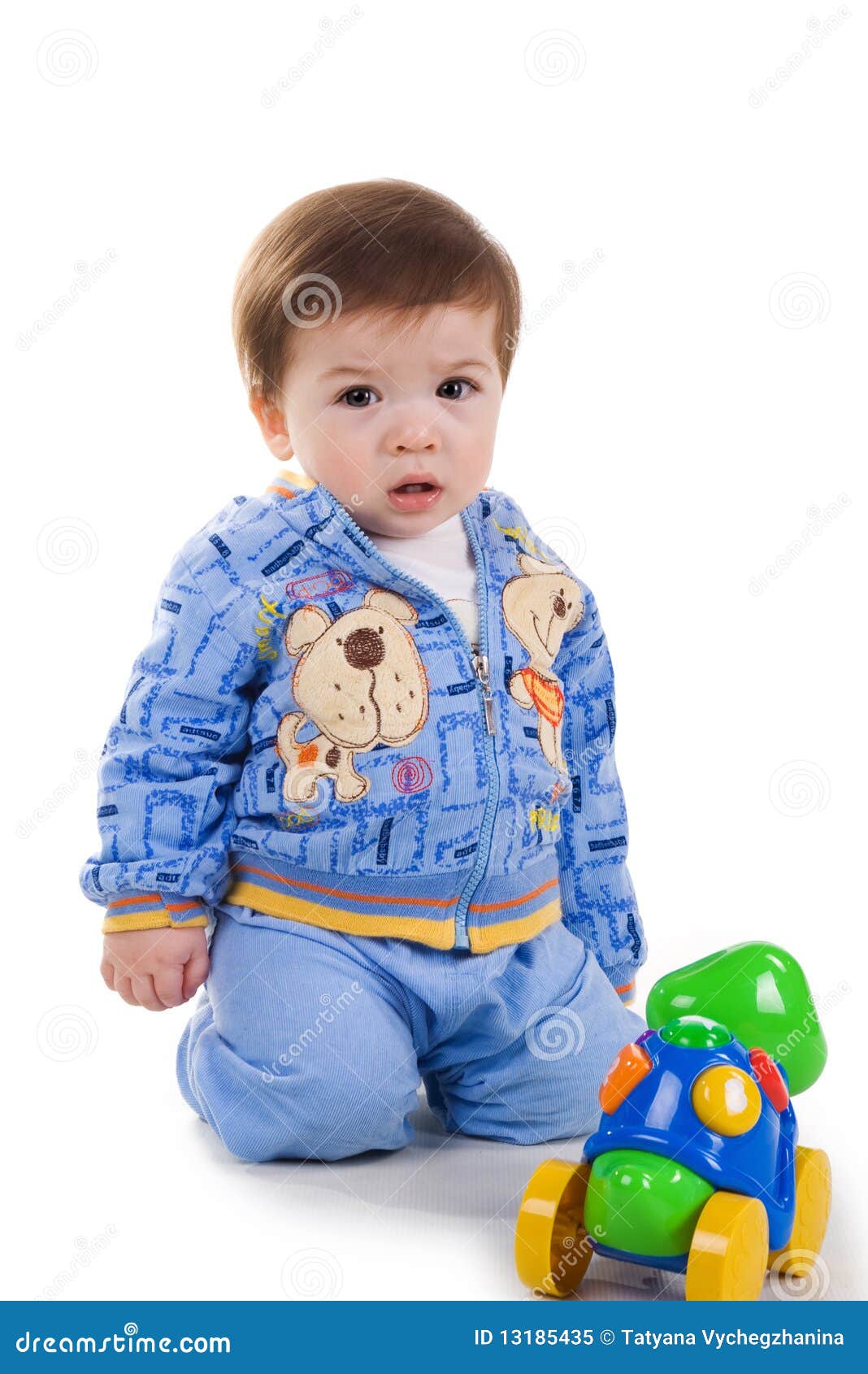 Cute Little Boy with Bright Toy Stock Image - Image of play, camera ...