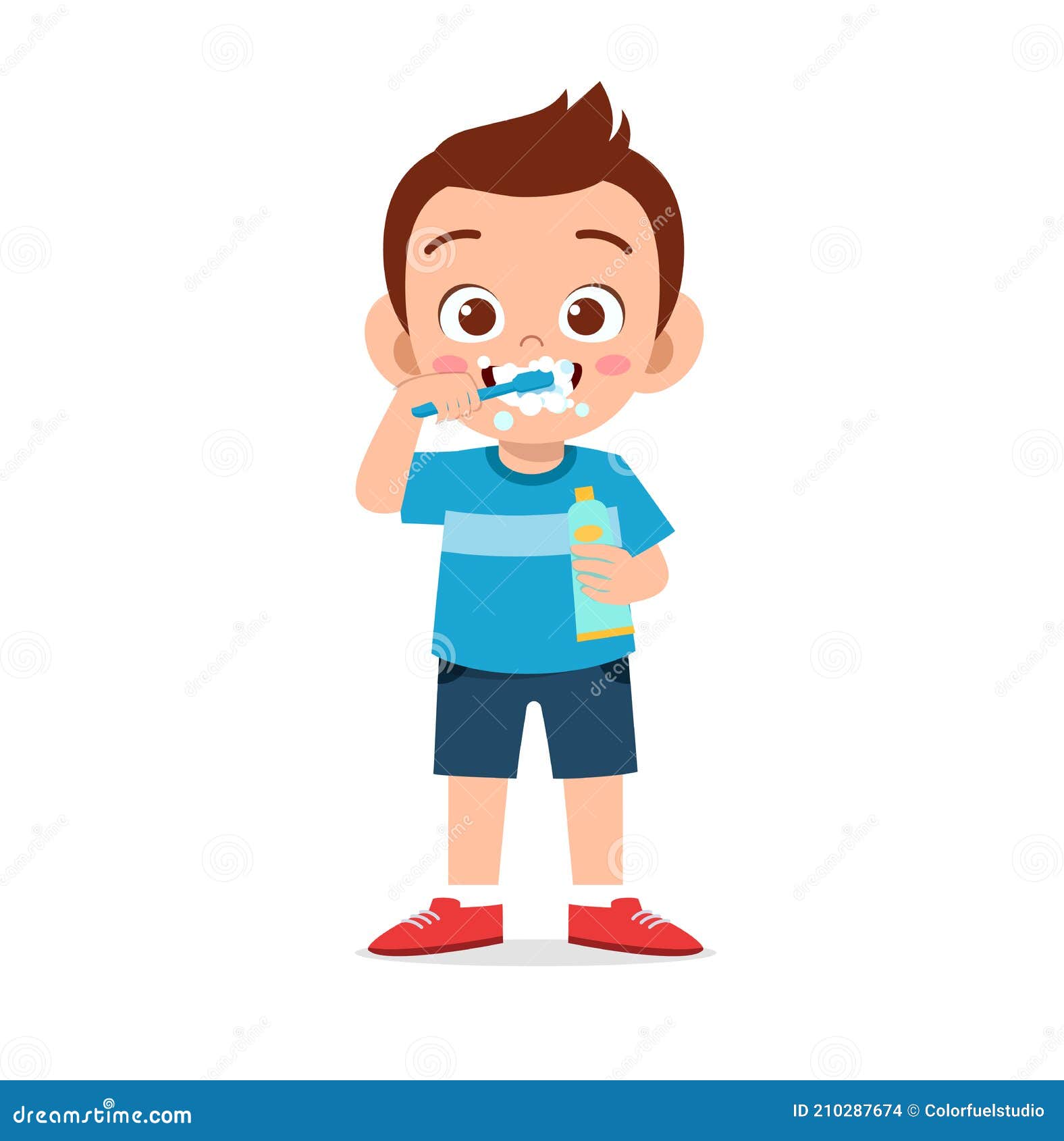 Boy Brush Teeth Clip Art