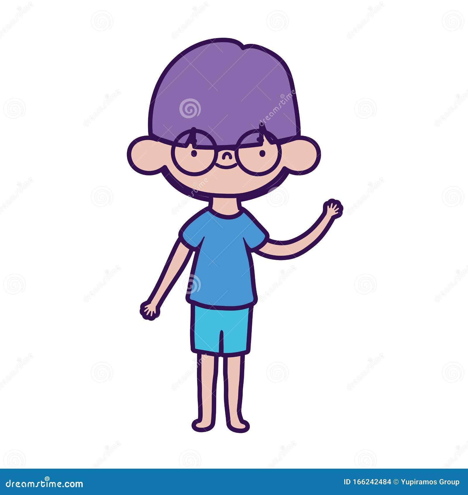 Cute Little Boy Cartoon Character Design Stock Vector - Illustration of ...