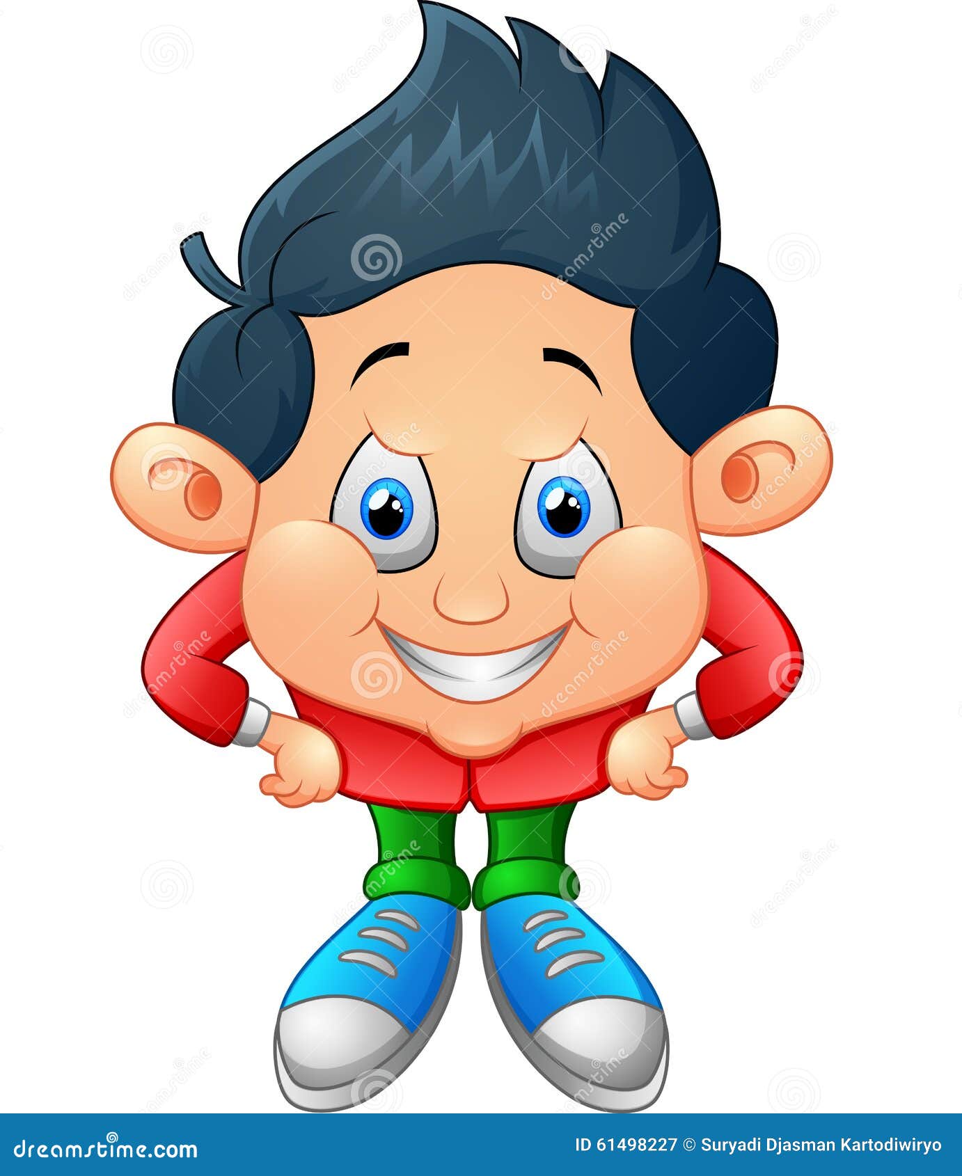 Cute little boy cartoon stock illustration. Illustration of child ...