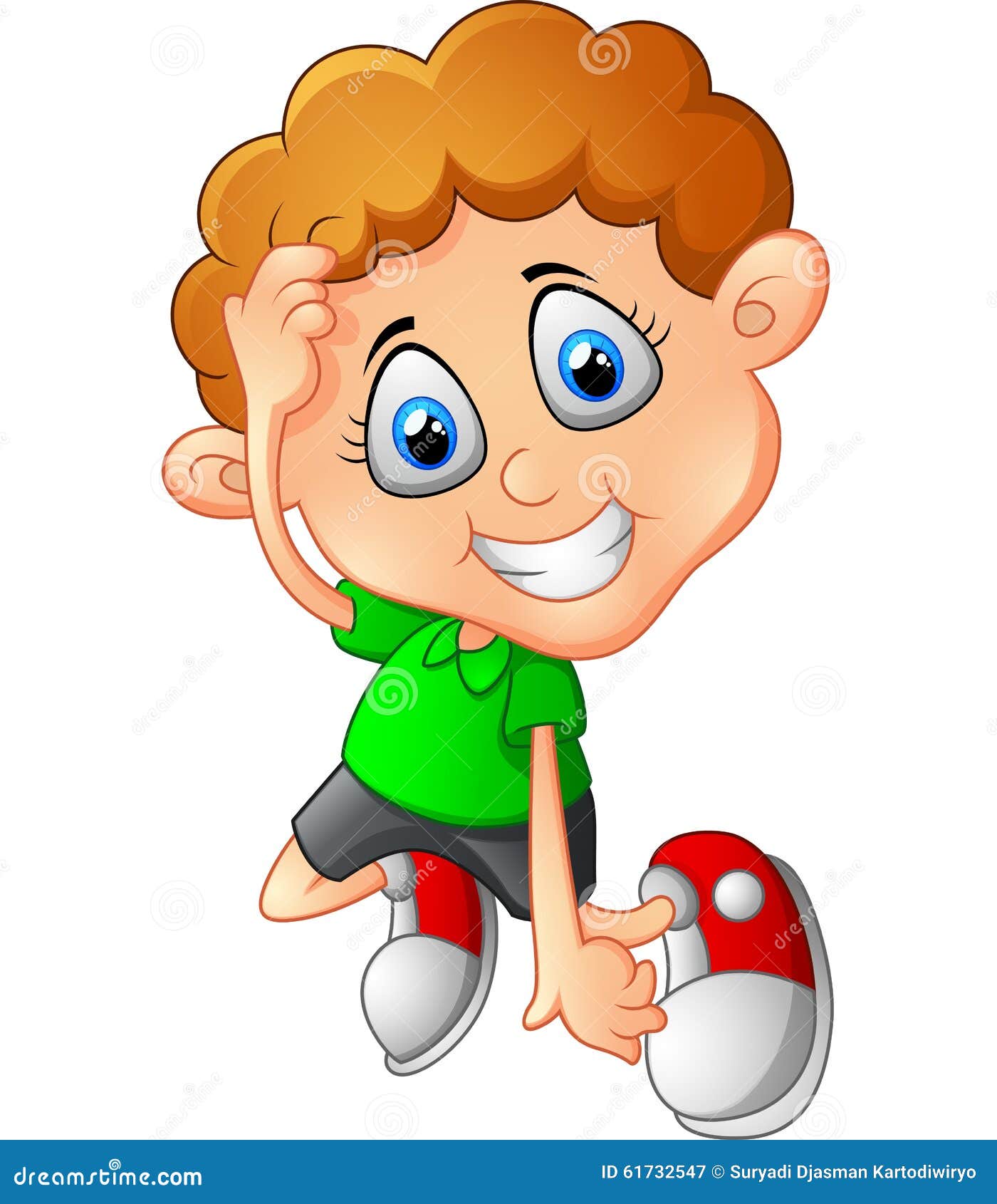 Cute little boy cartoon stock illustration. Illustration of eyes - 61732547