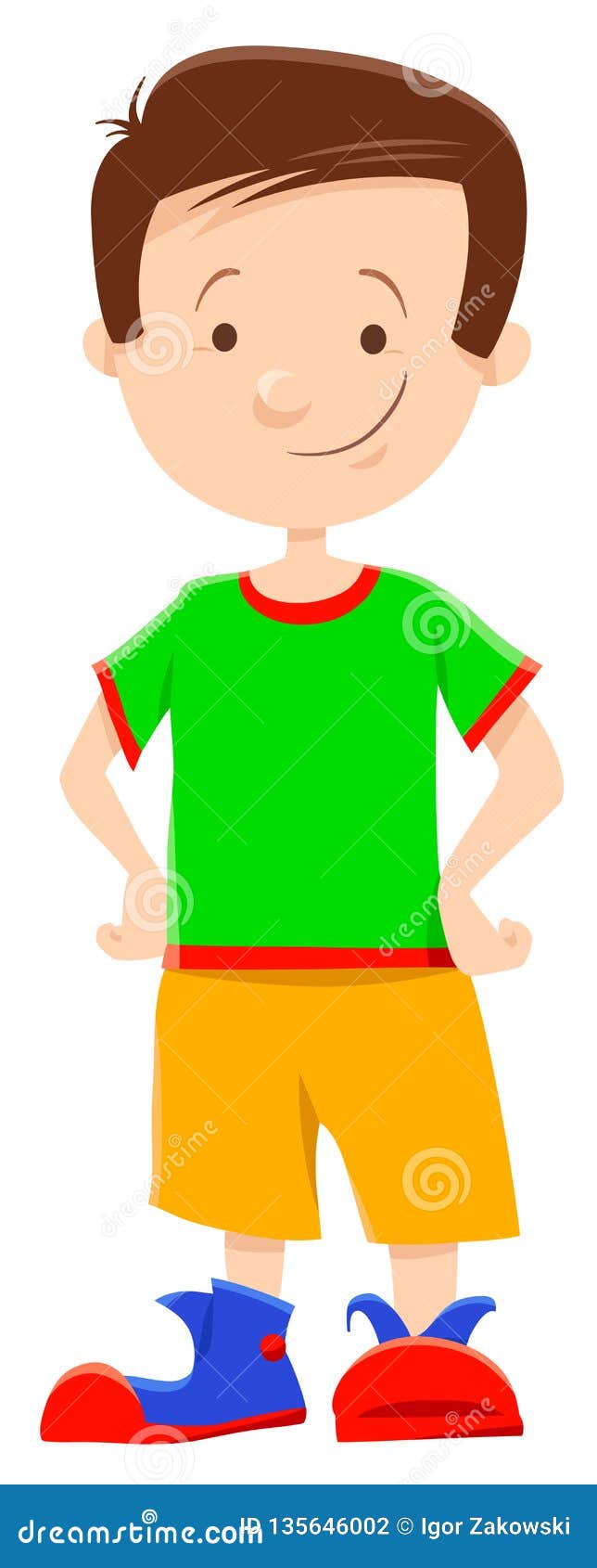 Cute Little Boy Cartoon Illustration Stock Vector - Illustration of ...
