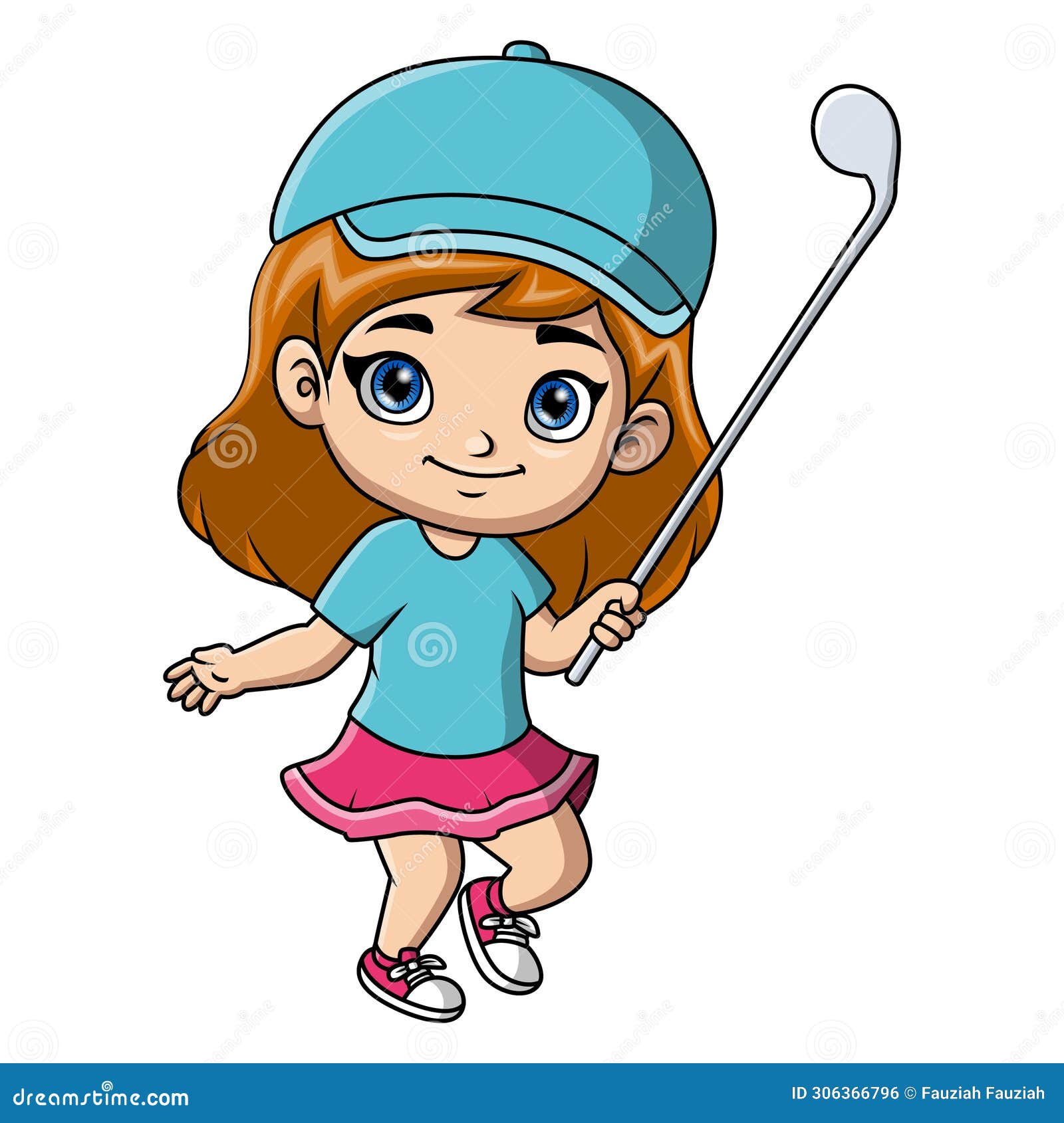 Cute Little Boy Cartoon Playing Golf Stock Vector - Illustration of ...