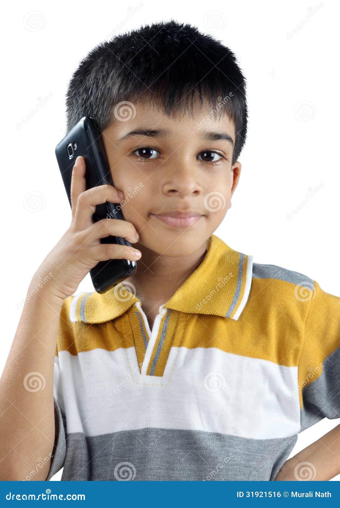 Cute Little Boy with Cell Phone Stock Photo - Image of little, handsome ...