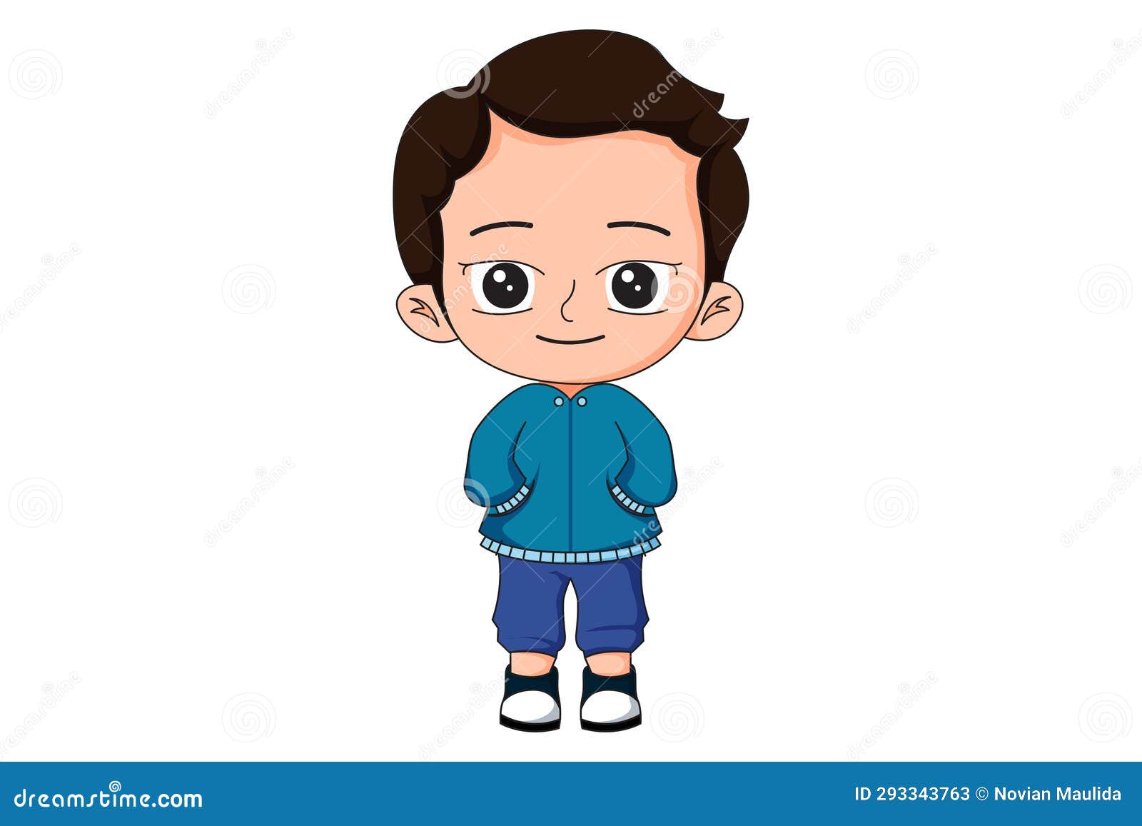 Cute Cool Boy Character Design Illustration Stock Vector - Illustration ...