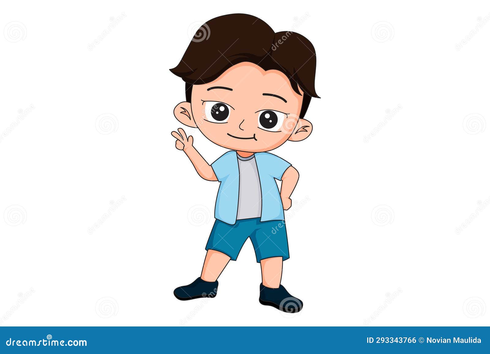 Cute Little Boy Character Illustration Stock Vector - Illustration of ...