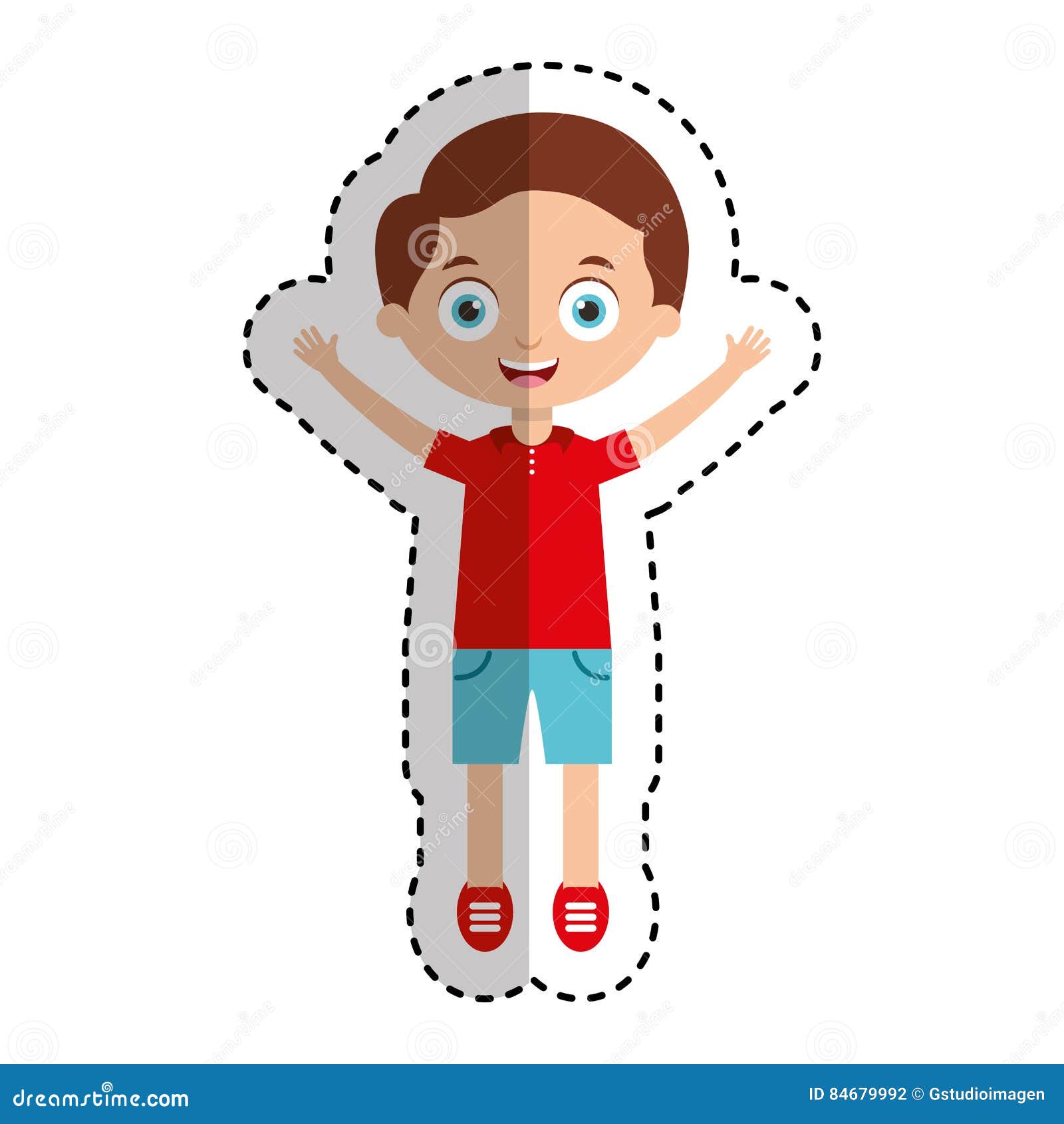 Cute little boy character stock illustration. Illustration of kids ...