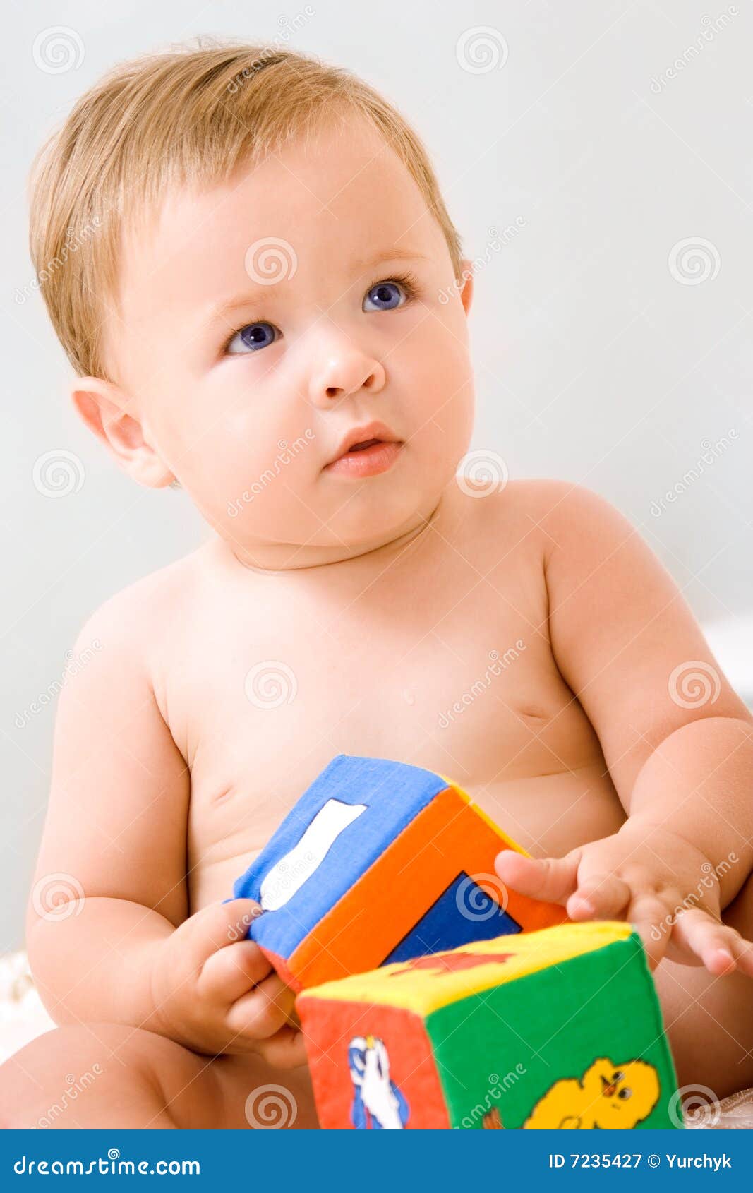 Cute Little Boy with Cubes Toy Stock Image - Image of innocent ...