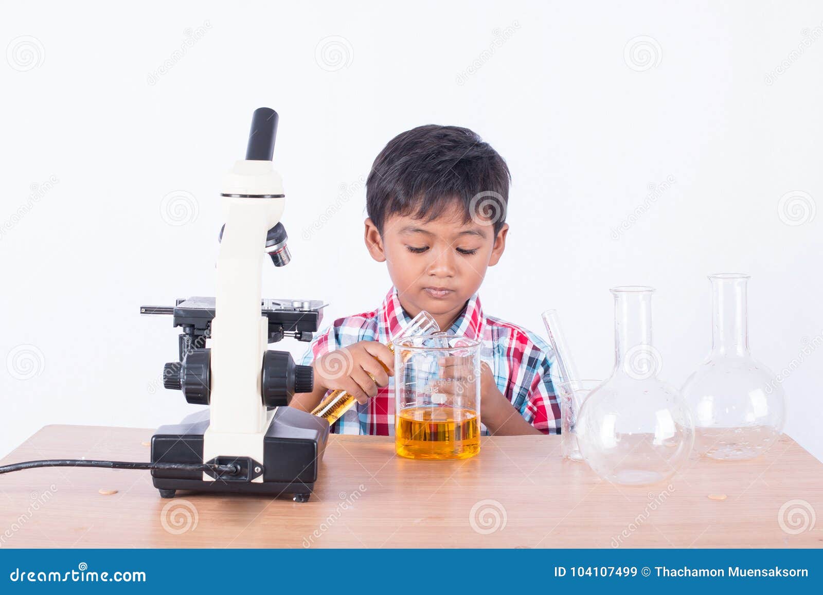 Cute Little Boy Doing Science Experiment, Science Education Stock Image ...