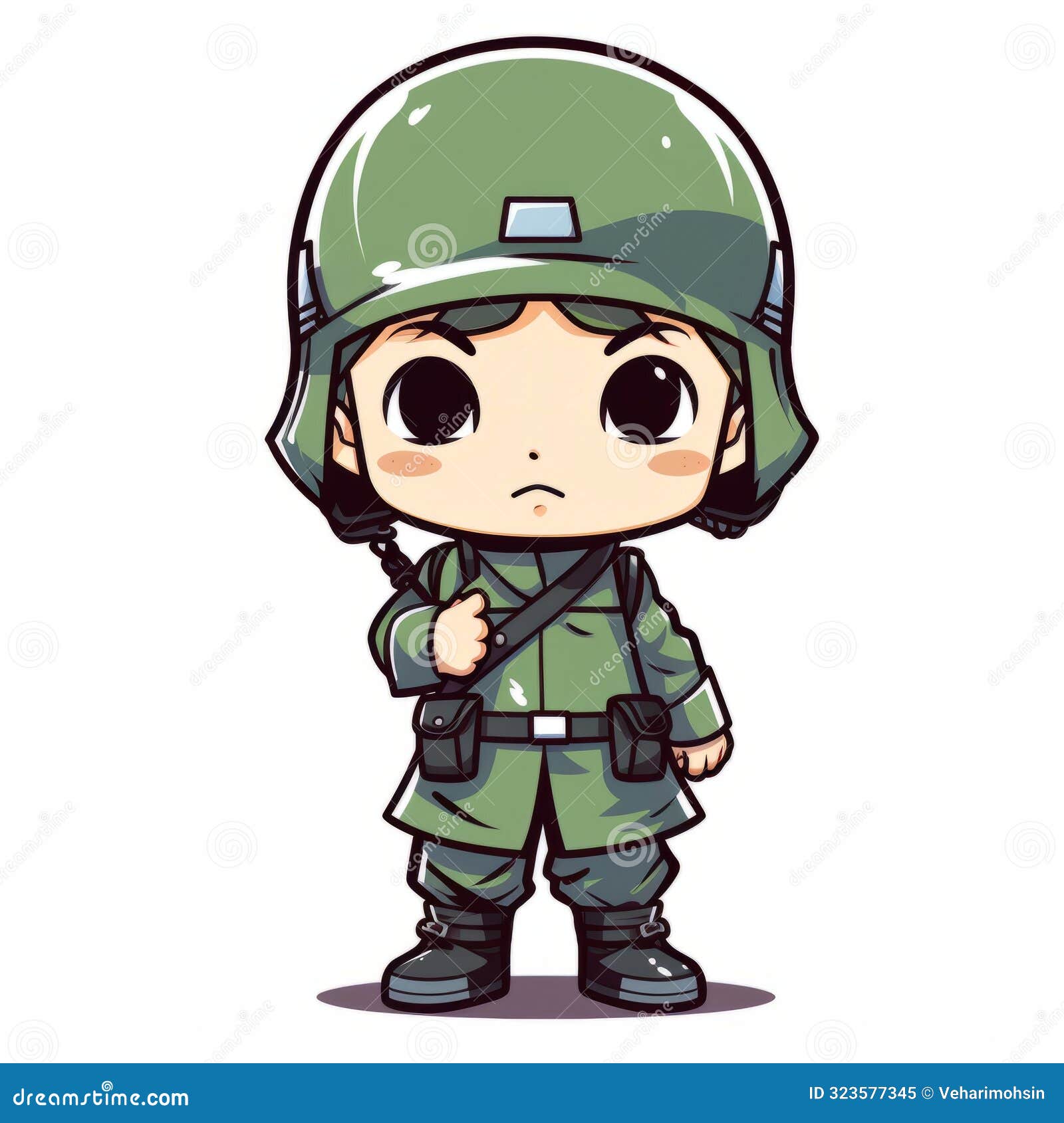 Cute Little Boy Dressed As a Soldier. Vector Illustration Design Stock ...