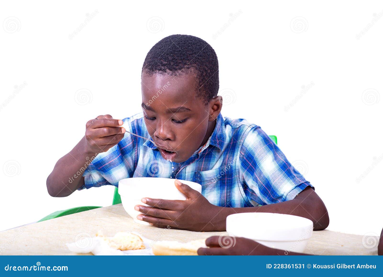 Cute Little Boy Drinking a Cup of Coffee at the Table Stock Image ...