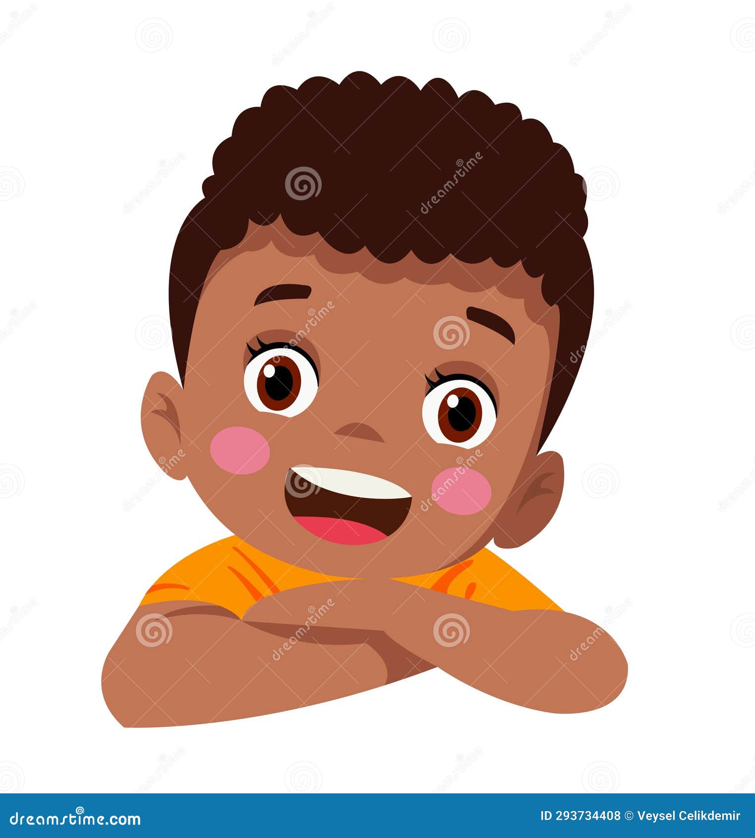 Cute Boy Face Vector Illustration Stock Illustration - Illustration of ...
