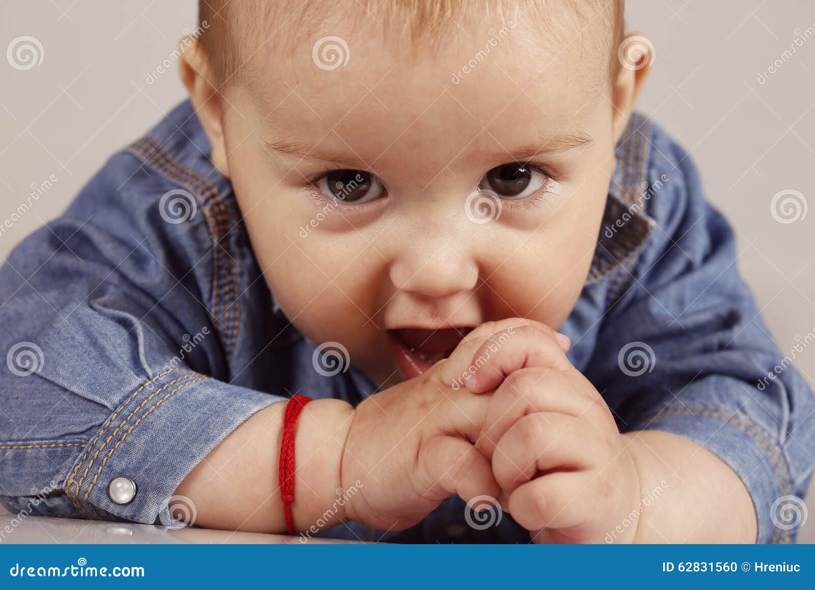Cute Little Boy Having Fun and Smiling on Isolated Background Stock ...