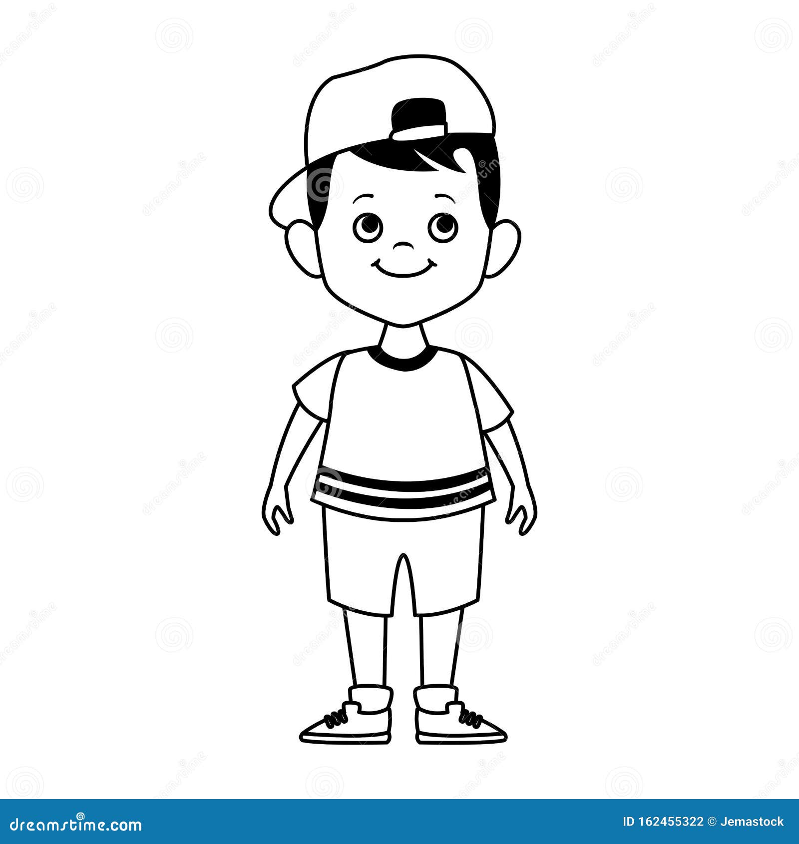 Cute Little Boy Icon, Flat Design Stock Vector - Illustration of funny ...