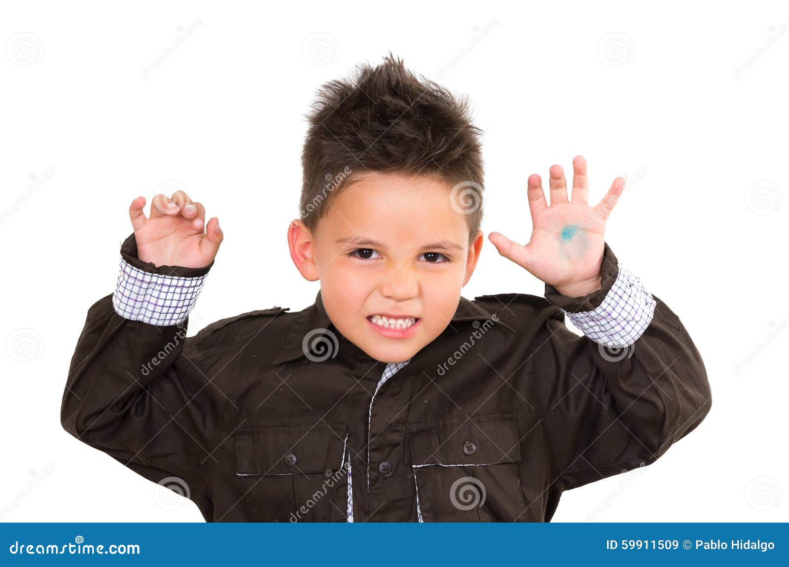 Cute Little Boy Isolated Making Intense Face Stock Photos - Free ...