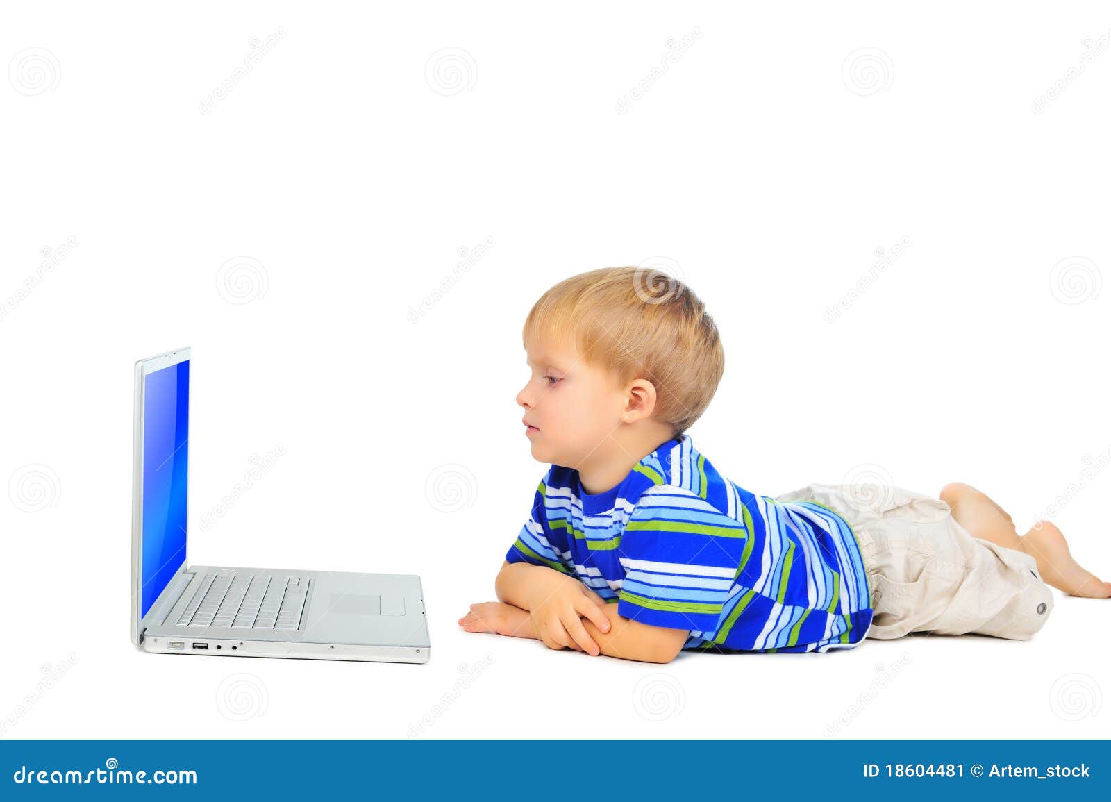 Cute Little Boy with Notebook Stock Image - Image of business ...