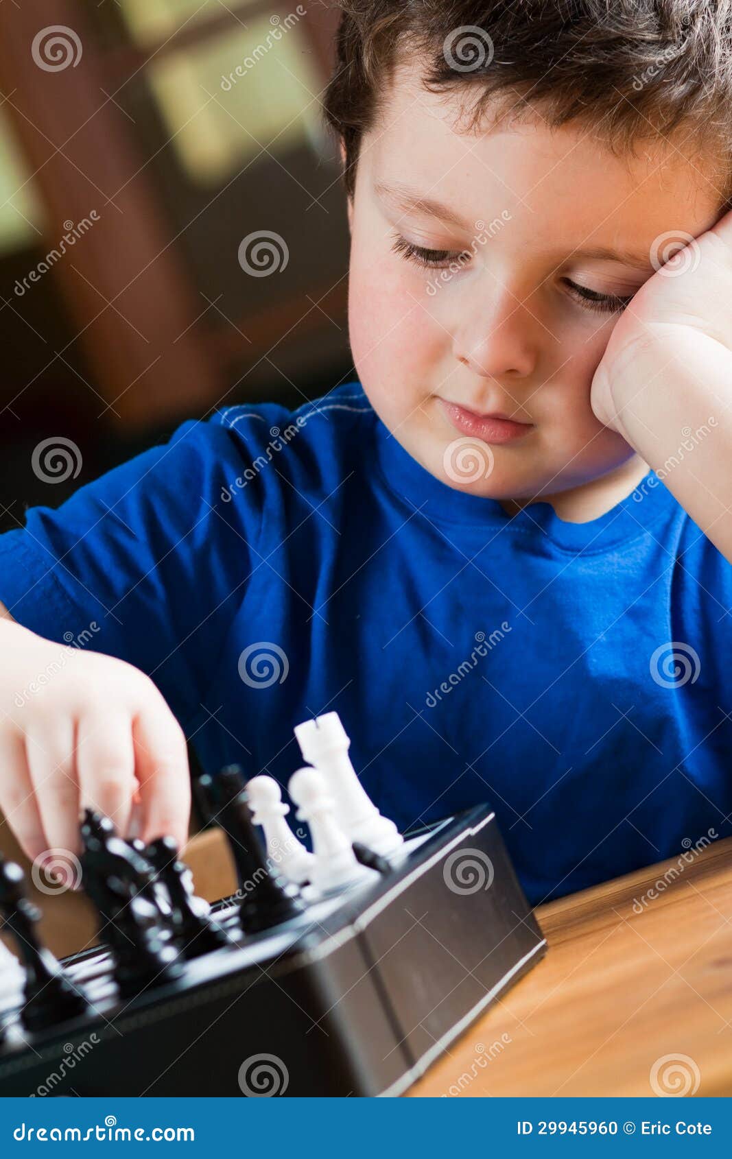 Boy playing chess stock photo. Image of lifestyle, childhood - 29945960