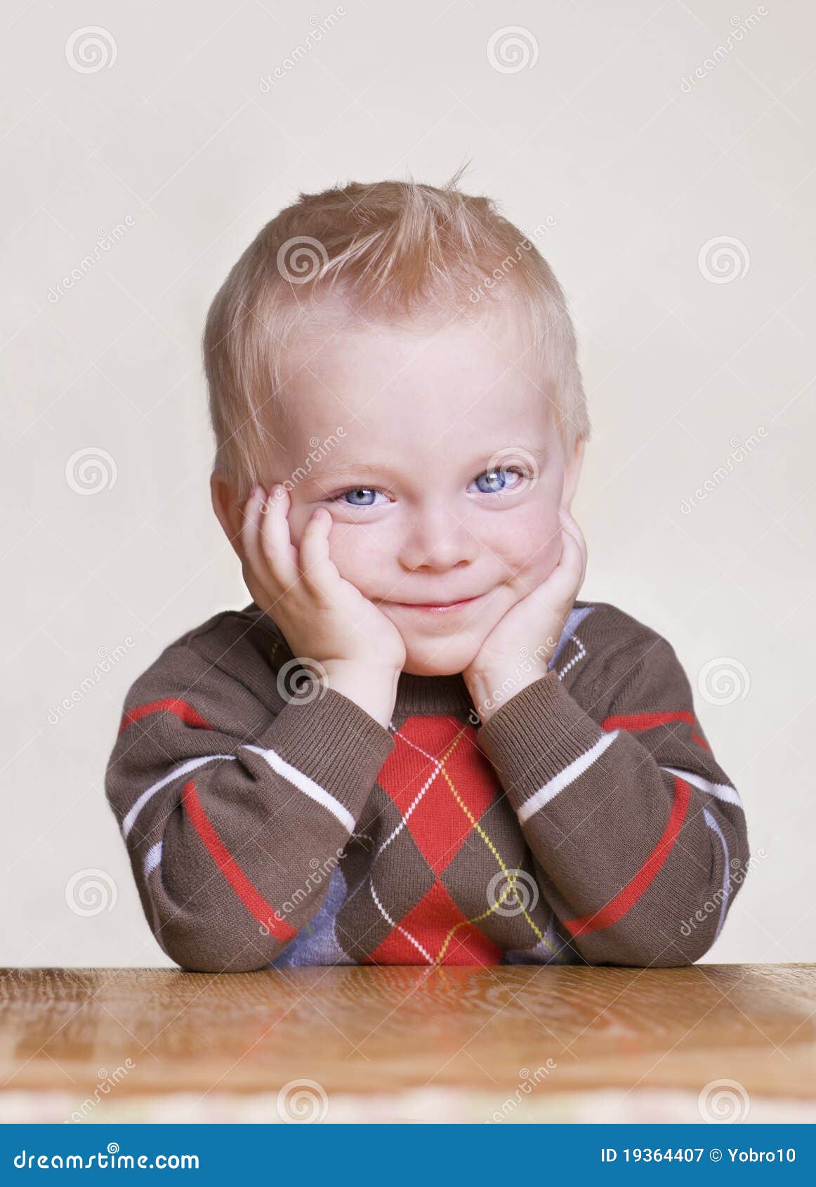 Cute Little Boy Portrait with Bored Expression Stock Image - Image of ...
