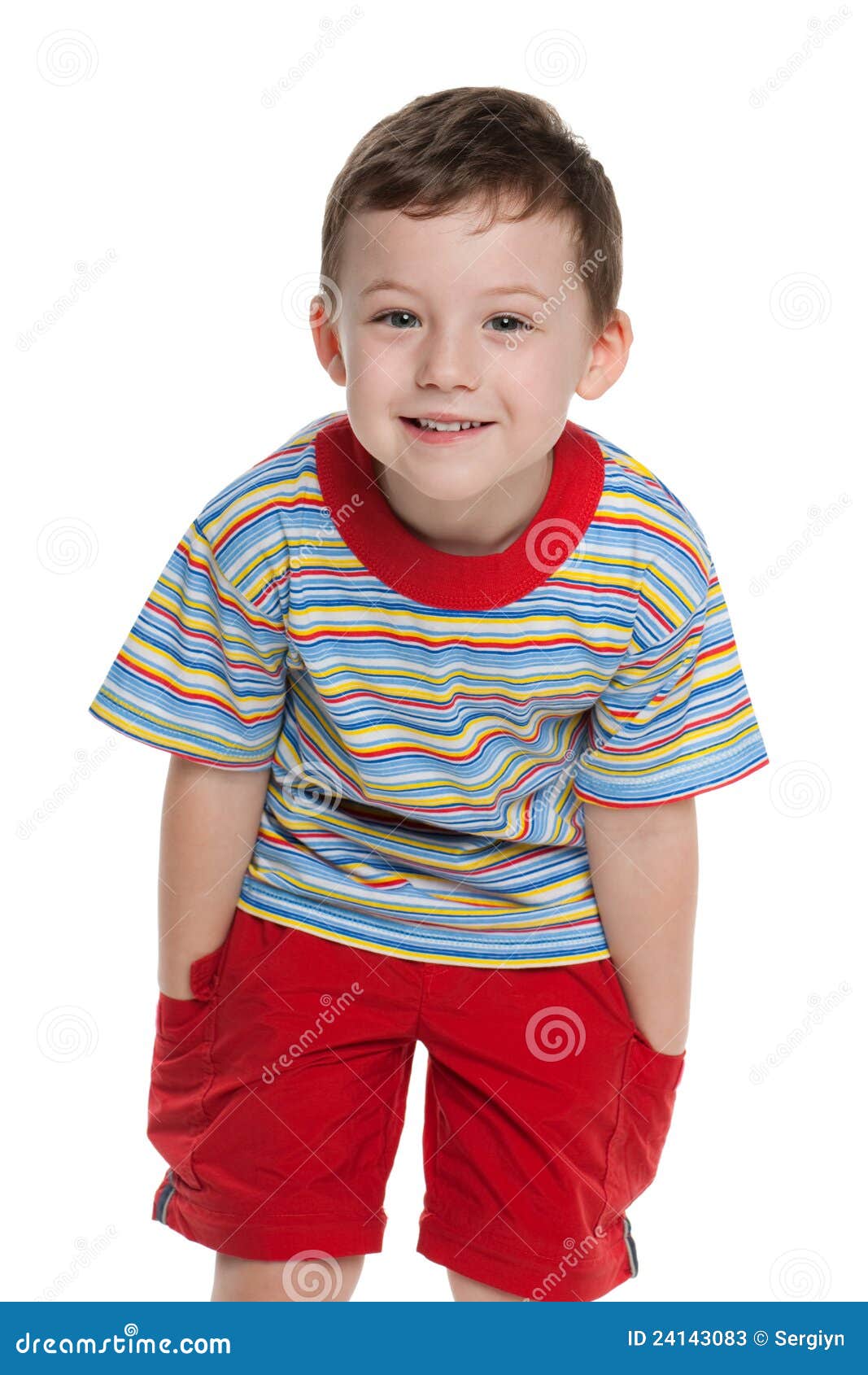 Cute little boy in red stock image. Image of cute, stand - 24143083