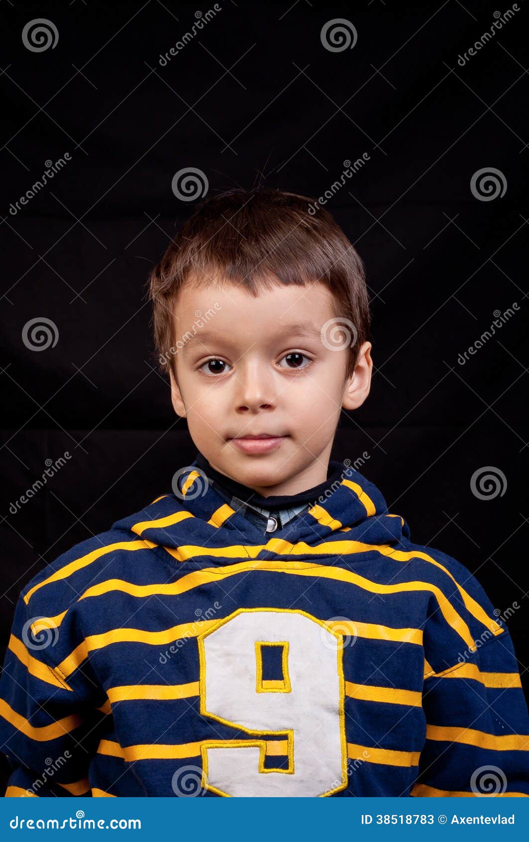 Cute Little Boy with a Serious Look Stock Image - Image of people, face ...