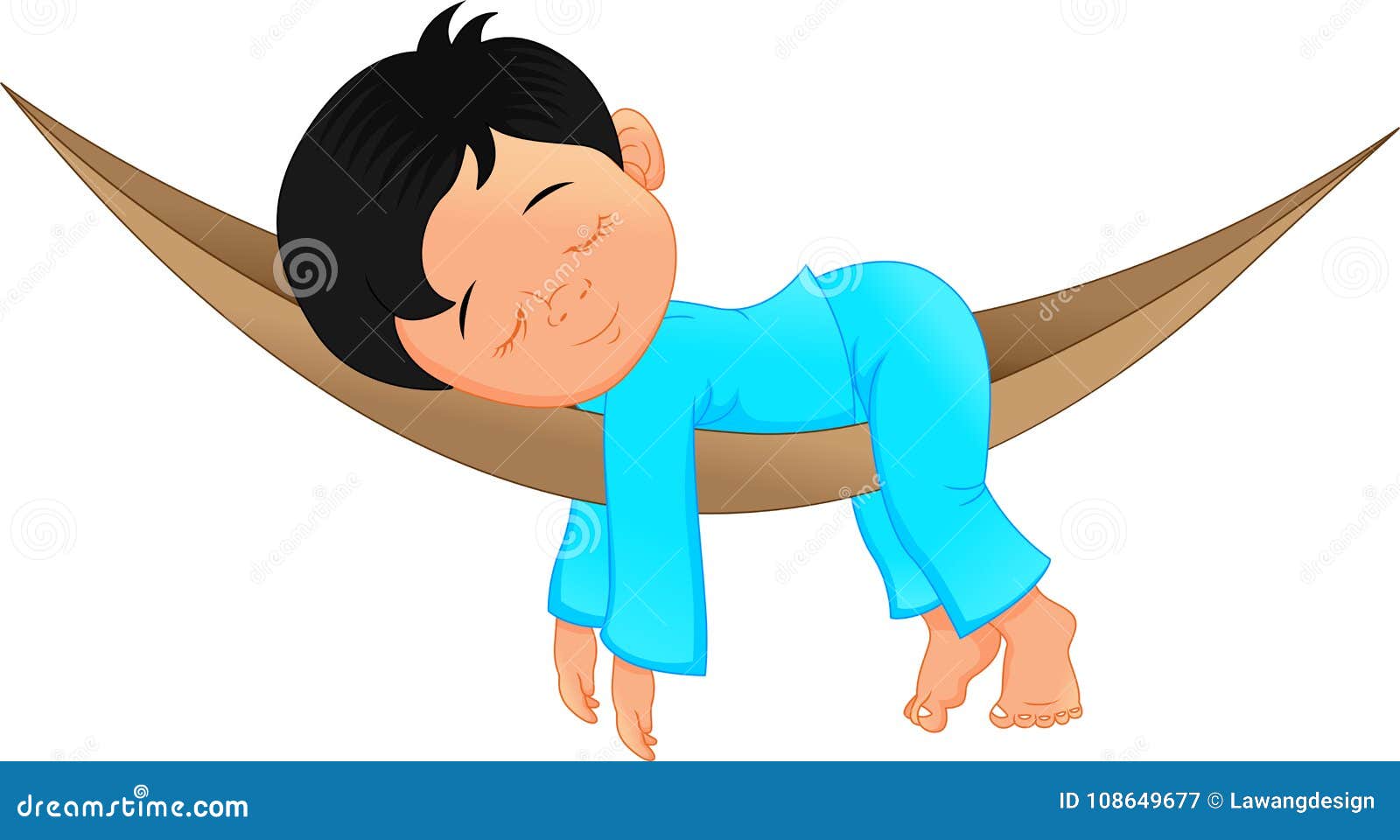 Cute Little Boy Sleeping Cartoon Stock Vector - Illustration of ...