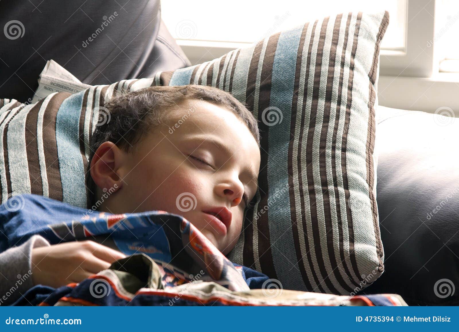 Cute Little Boy Sleeping on the Couch Stock Photo - Image of rest ...